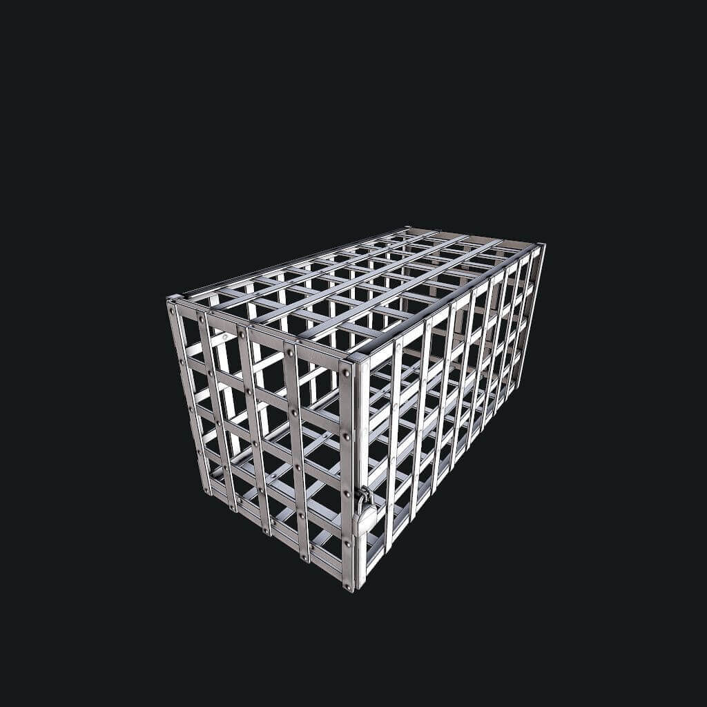 Old Metal Cage - 3D Model by salex
