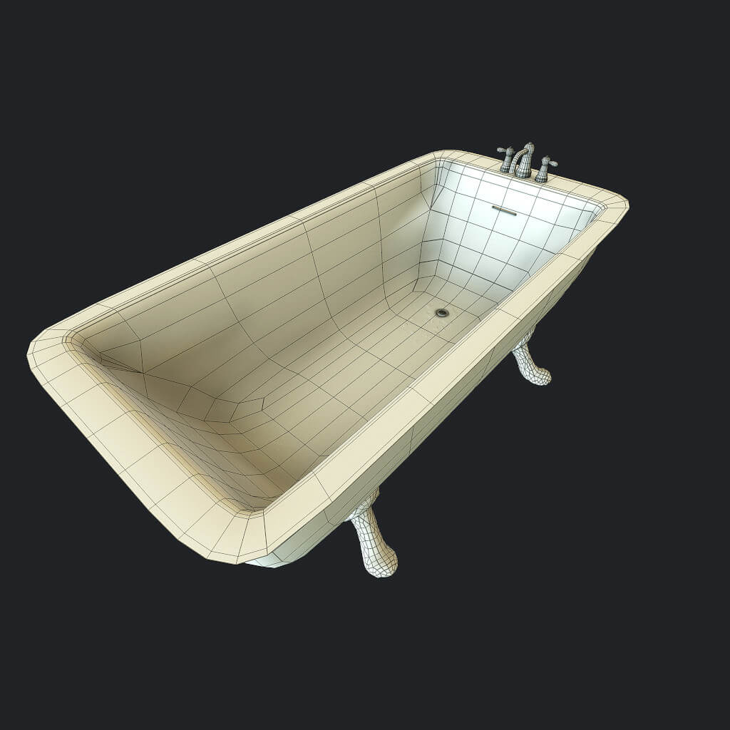 Old Bathtub - 3D Model by salex