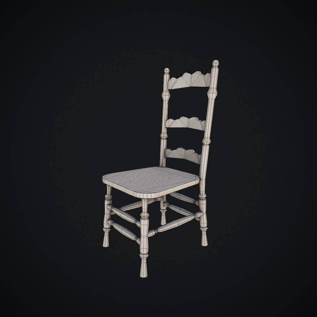 Old Chair - 3D Model by salex