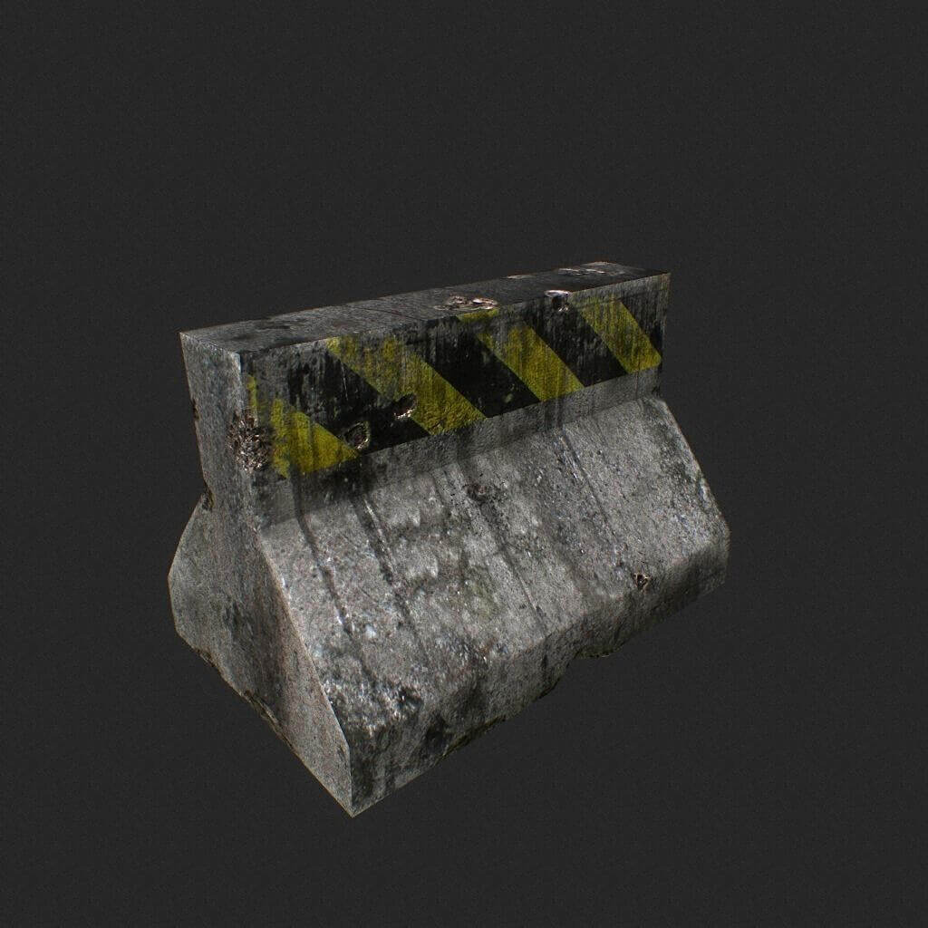 Old Roadblock - 3D Model by salex