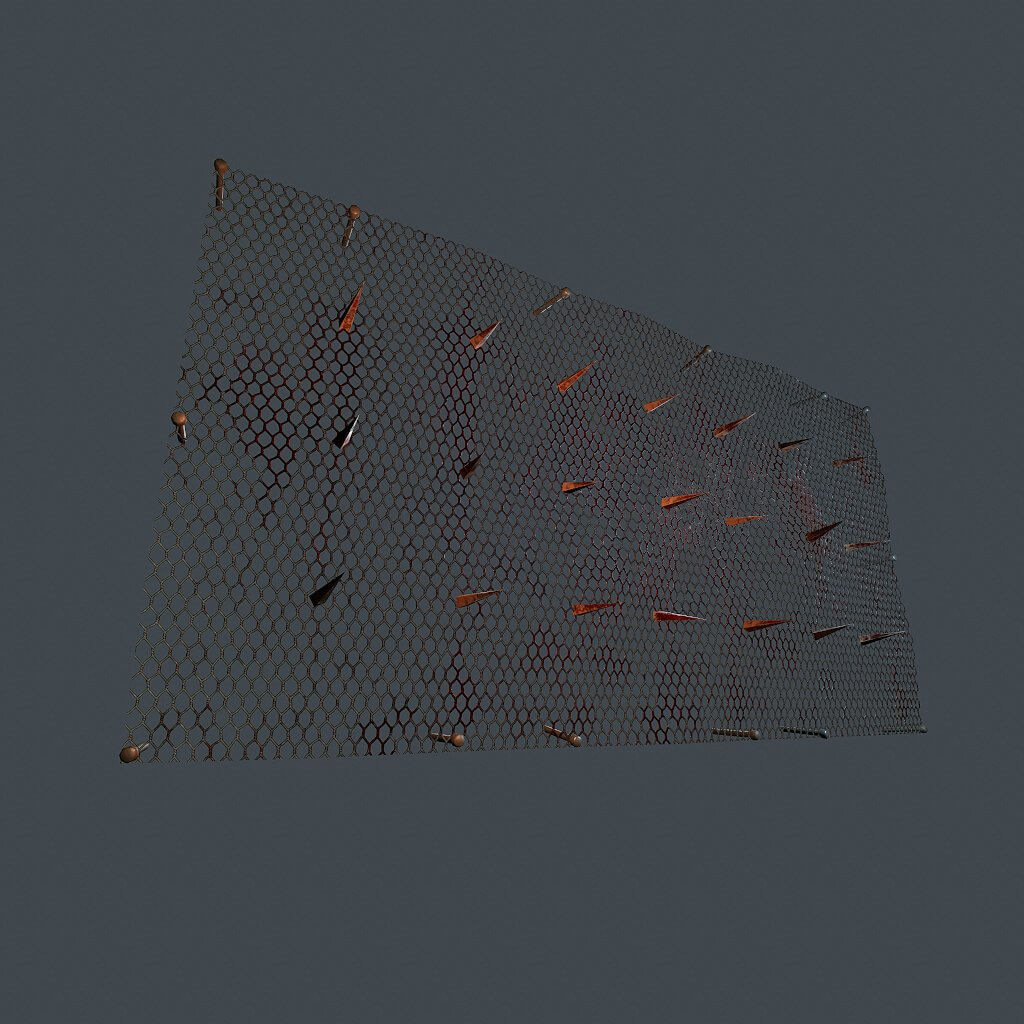 Wire Spikes - 3D Model by salex