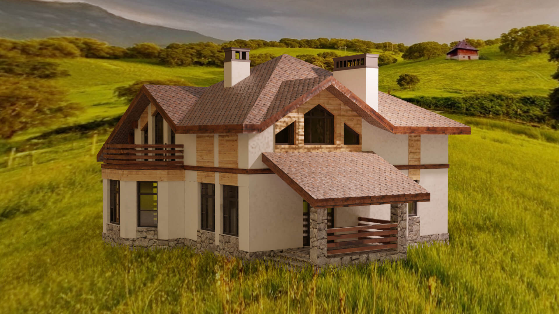 Country House - 3D Model by SalHirut