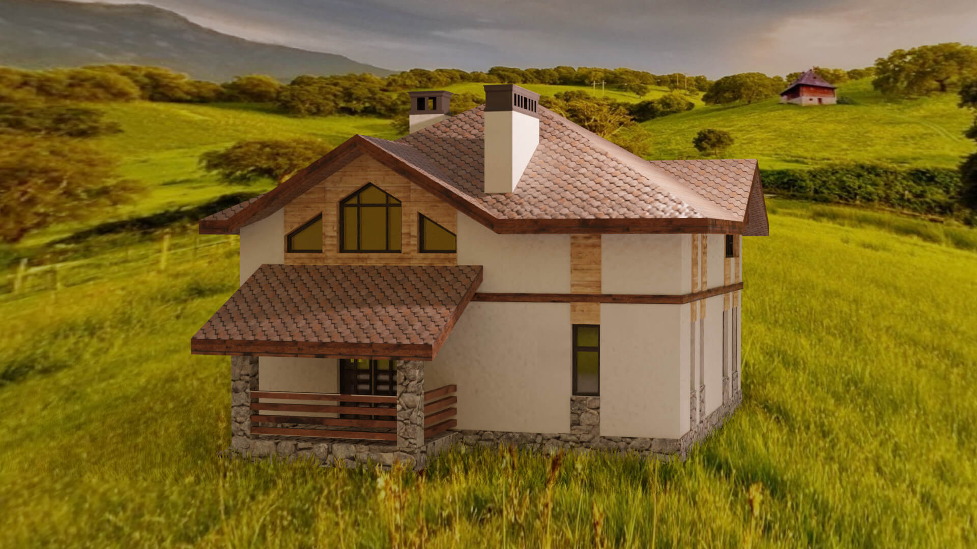 Country House - 3D Model by SalHirut