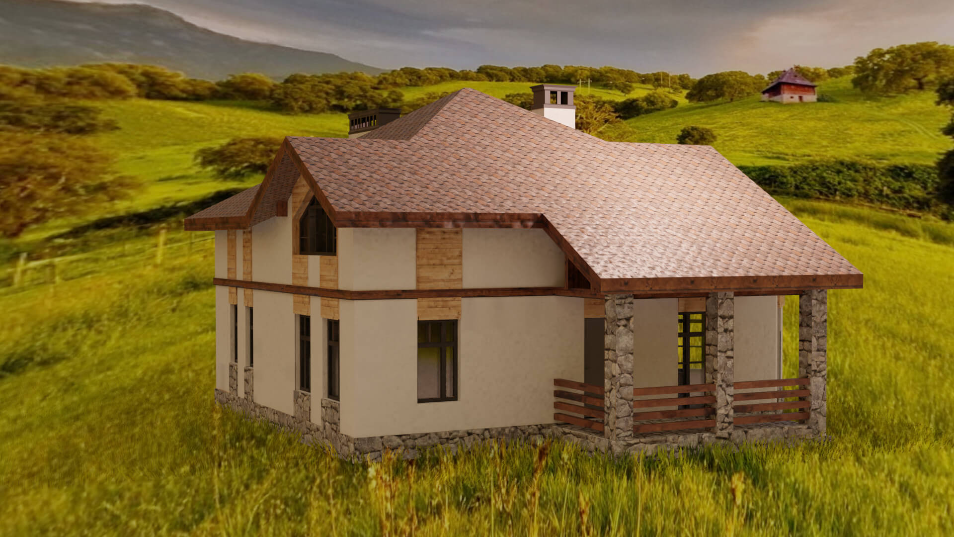 Country House - 3D Model by SalHirut