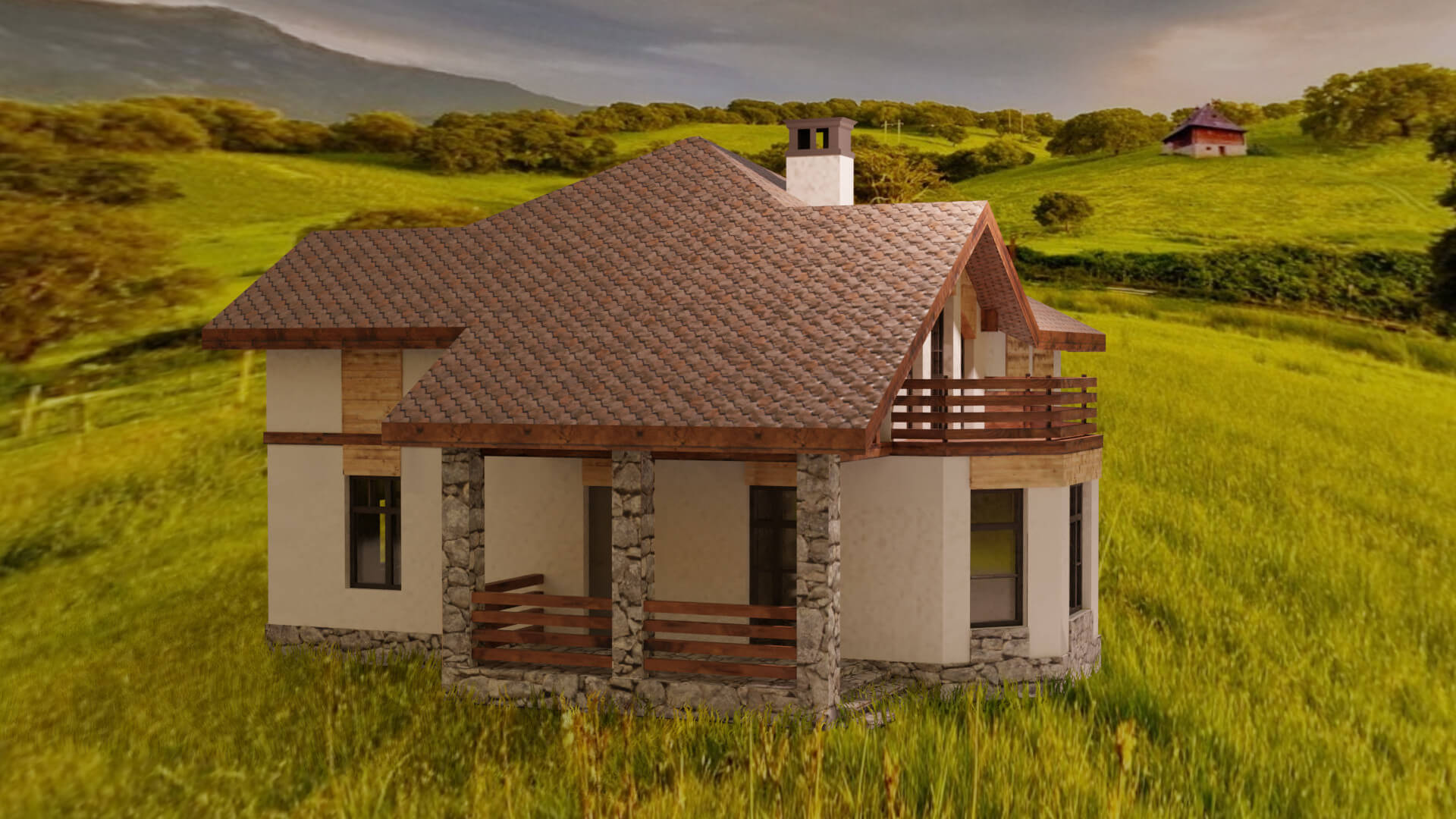 Country House - 3D Model by SalHirut