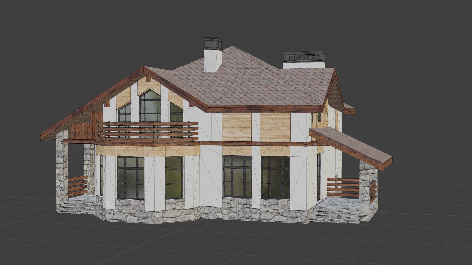 Country House - 3D Model by SalHirut