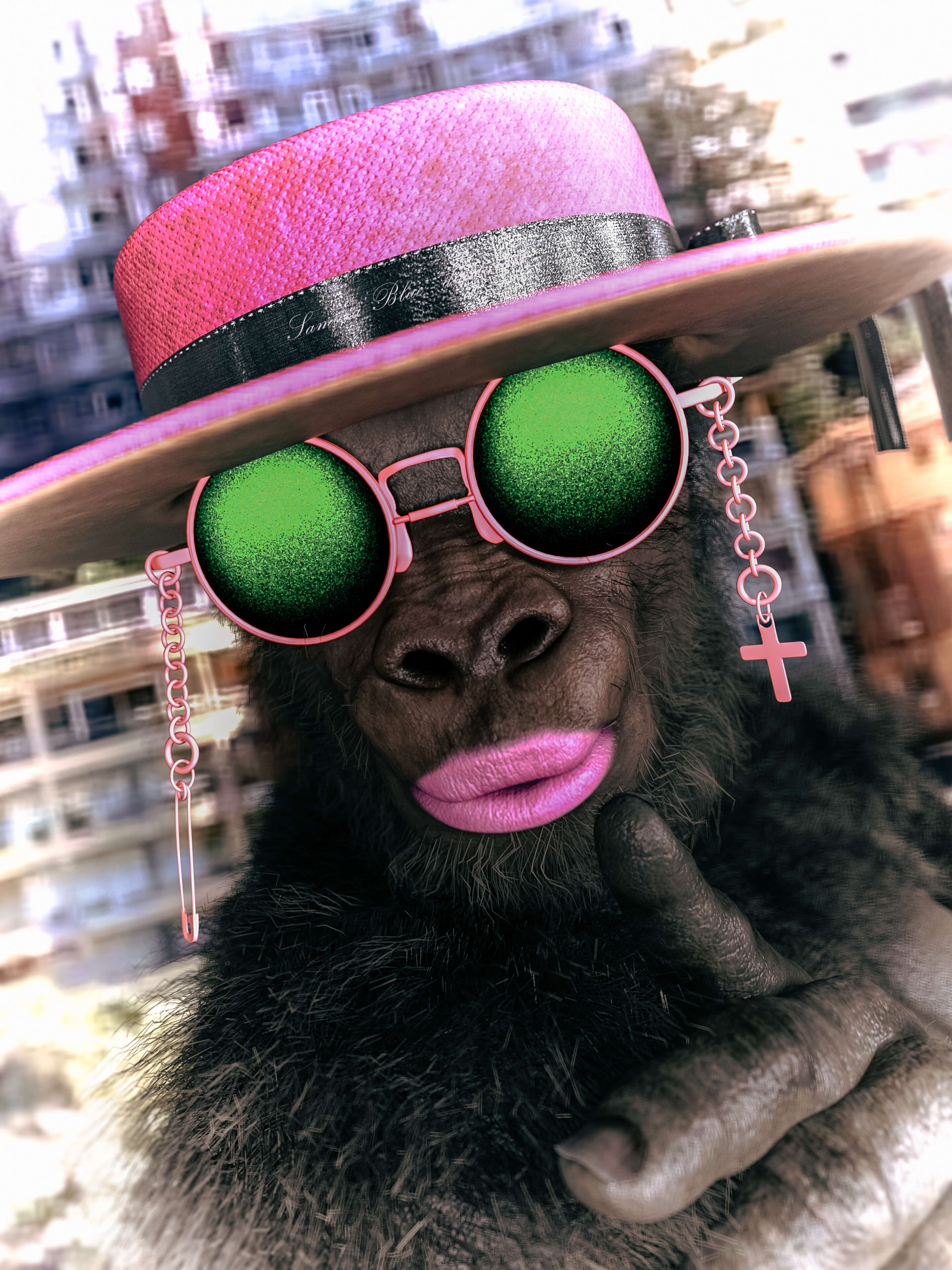Funky Time - Be Happy - Feel Pink 3D Render by Samara Blue