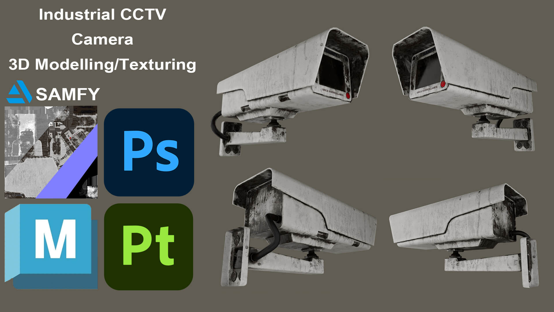 CCTV Camera Low Poly 3D Model by samfy