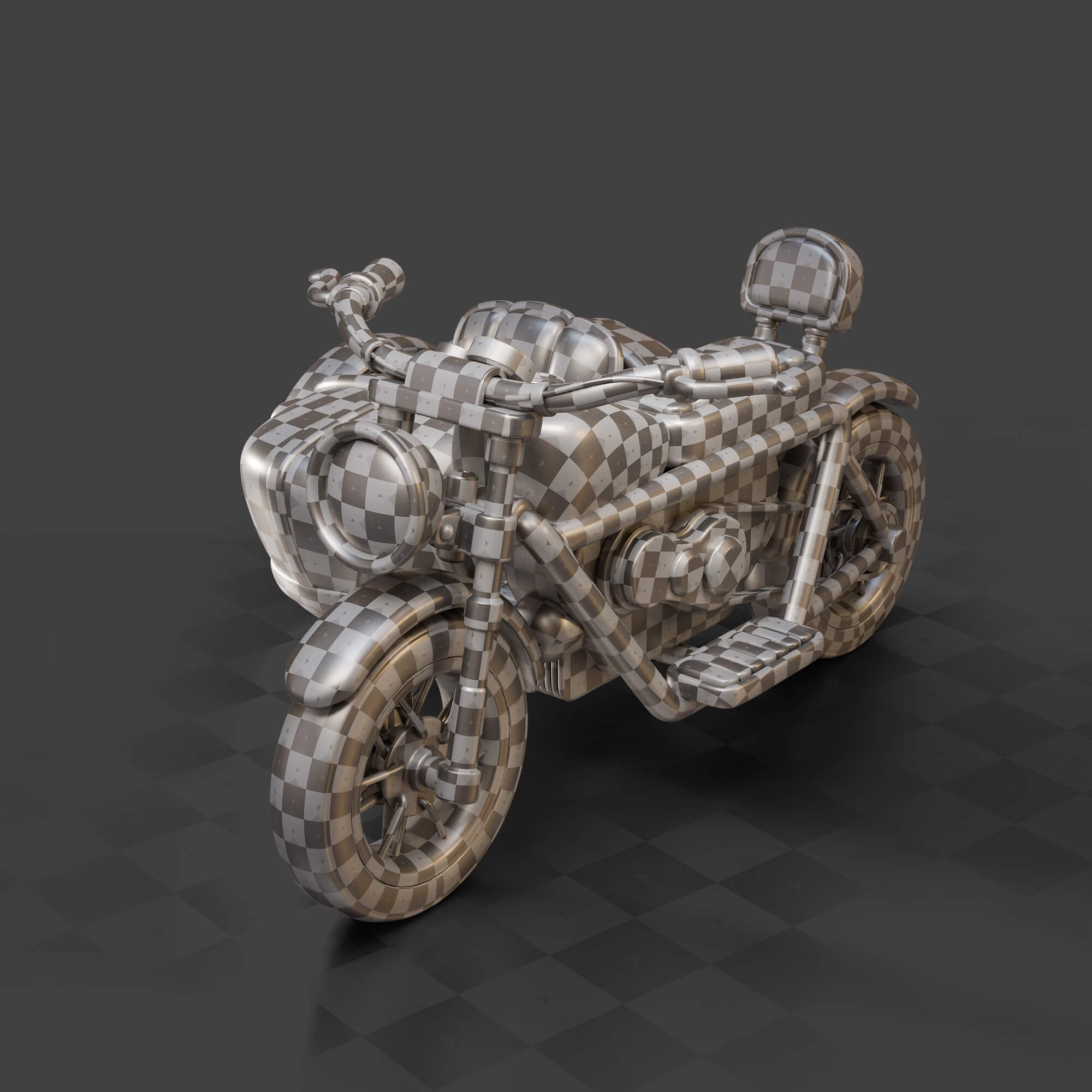 Cartoon Motorcycle With Sidecar 01 - 3D Model by samsimsom