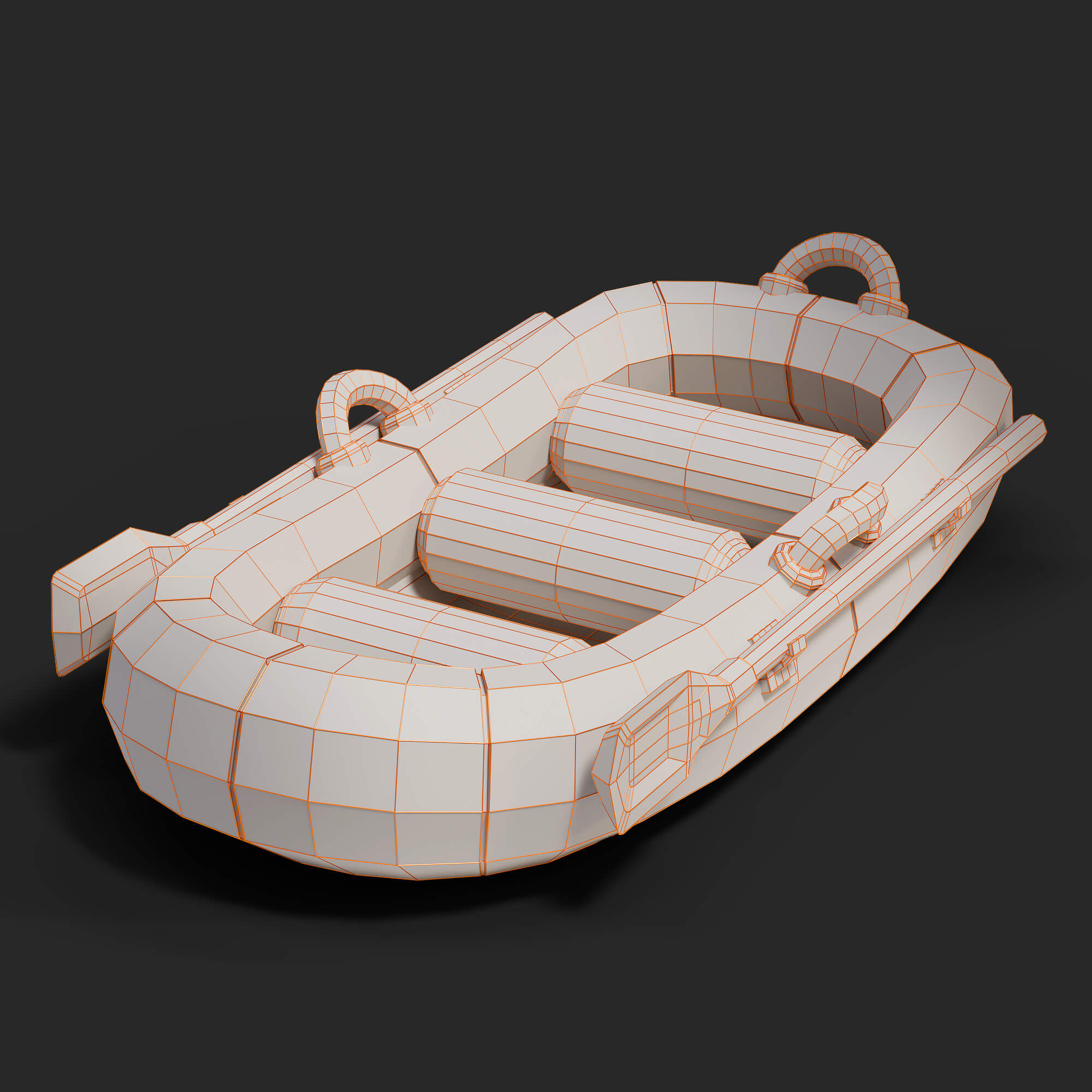 Cartoon Rafting Boot 01 - 3D Model by samsimsom