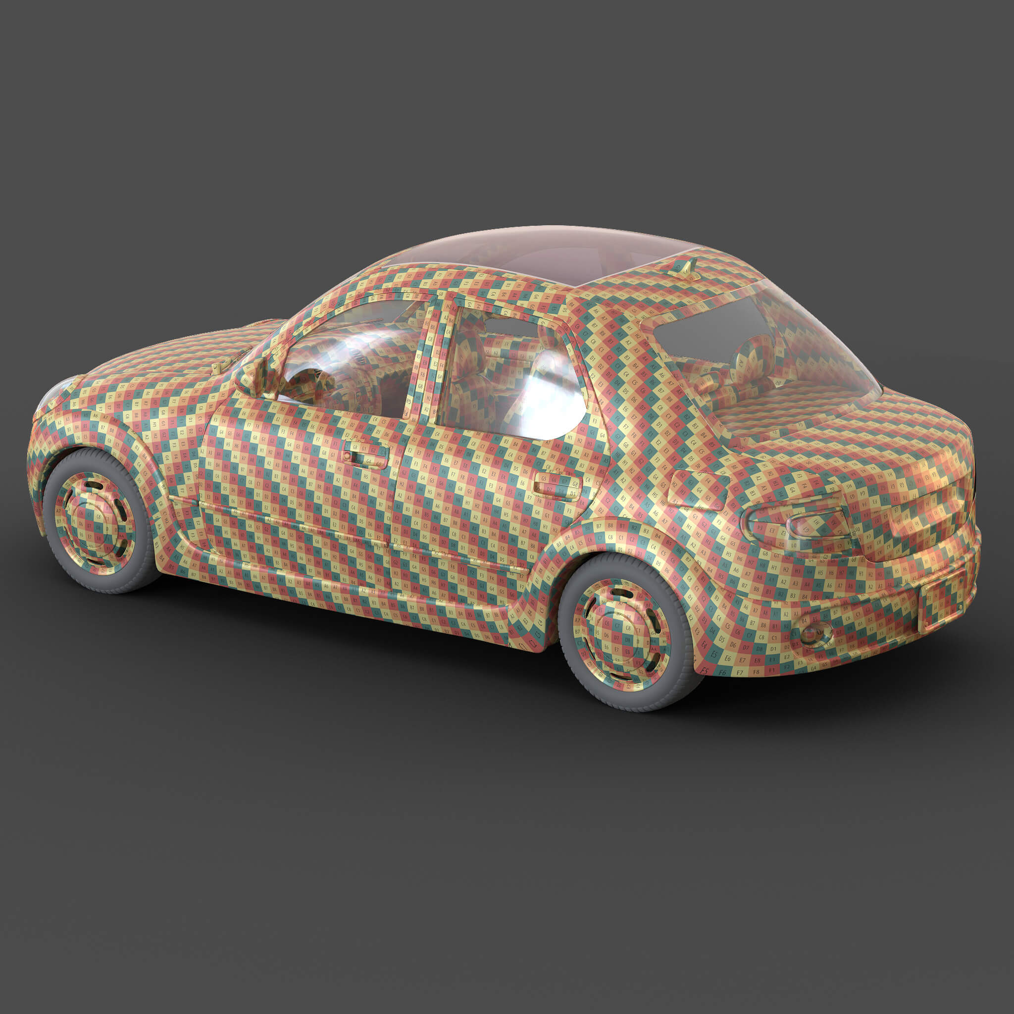 Cartoon Sedan Car - 3D Model by samsimsom