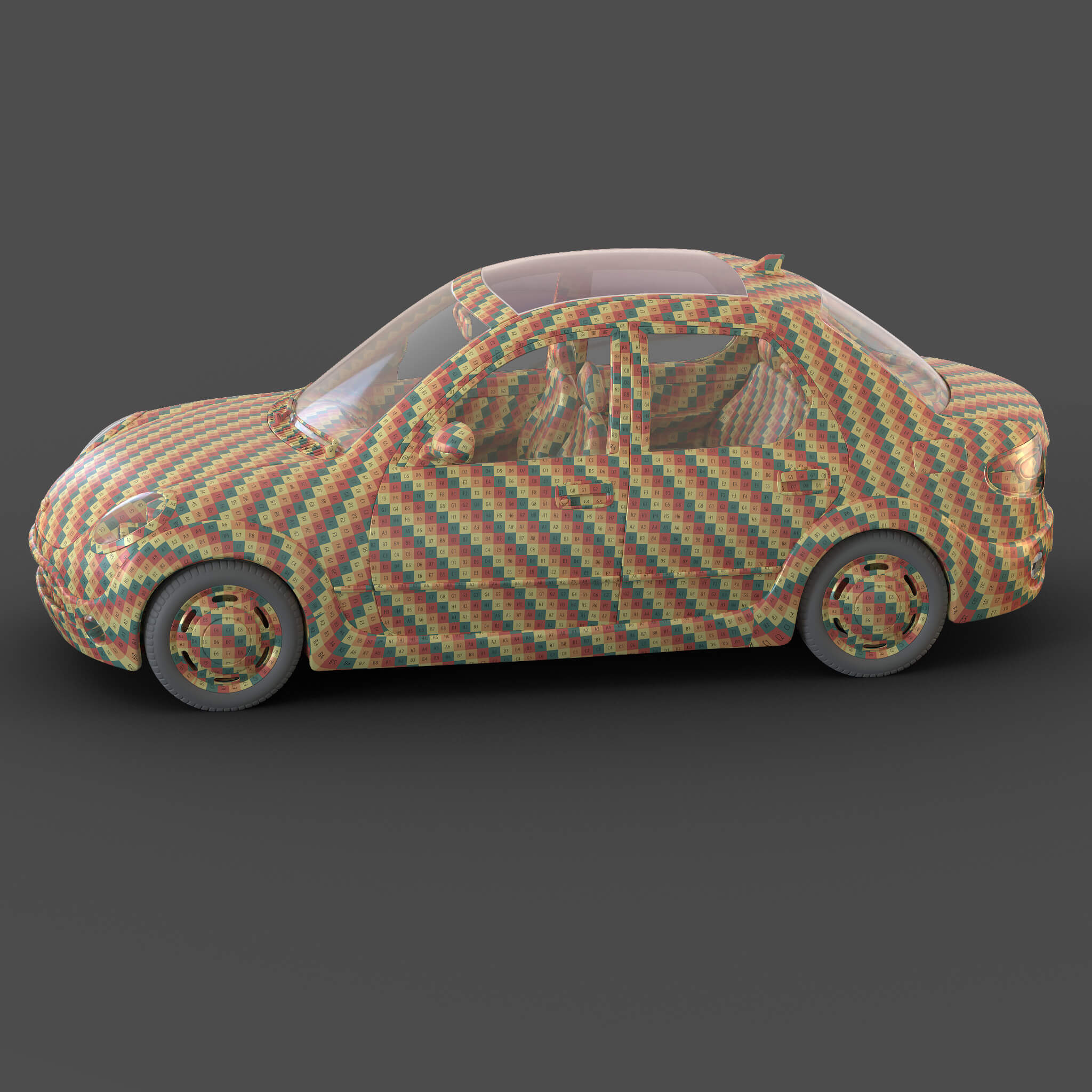 Cartoon Sedan Car - 3D Model by samsimsom