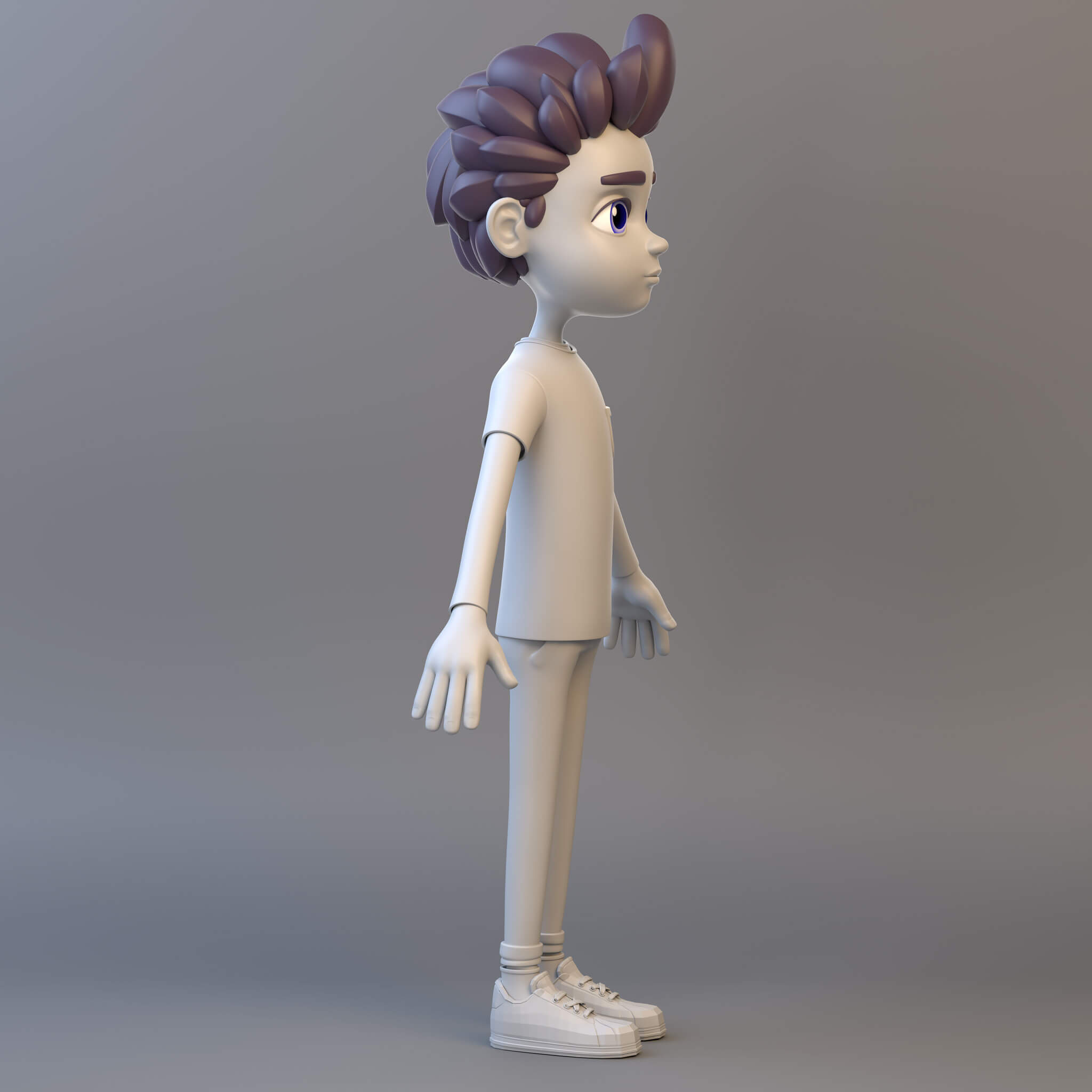 Cartoon Teenage Boy 02 - 3D Model by samsimsom