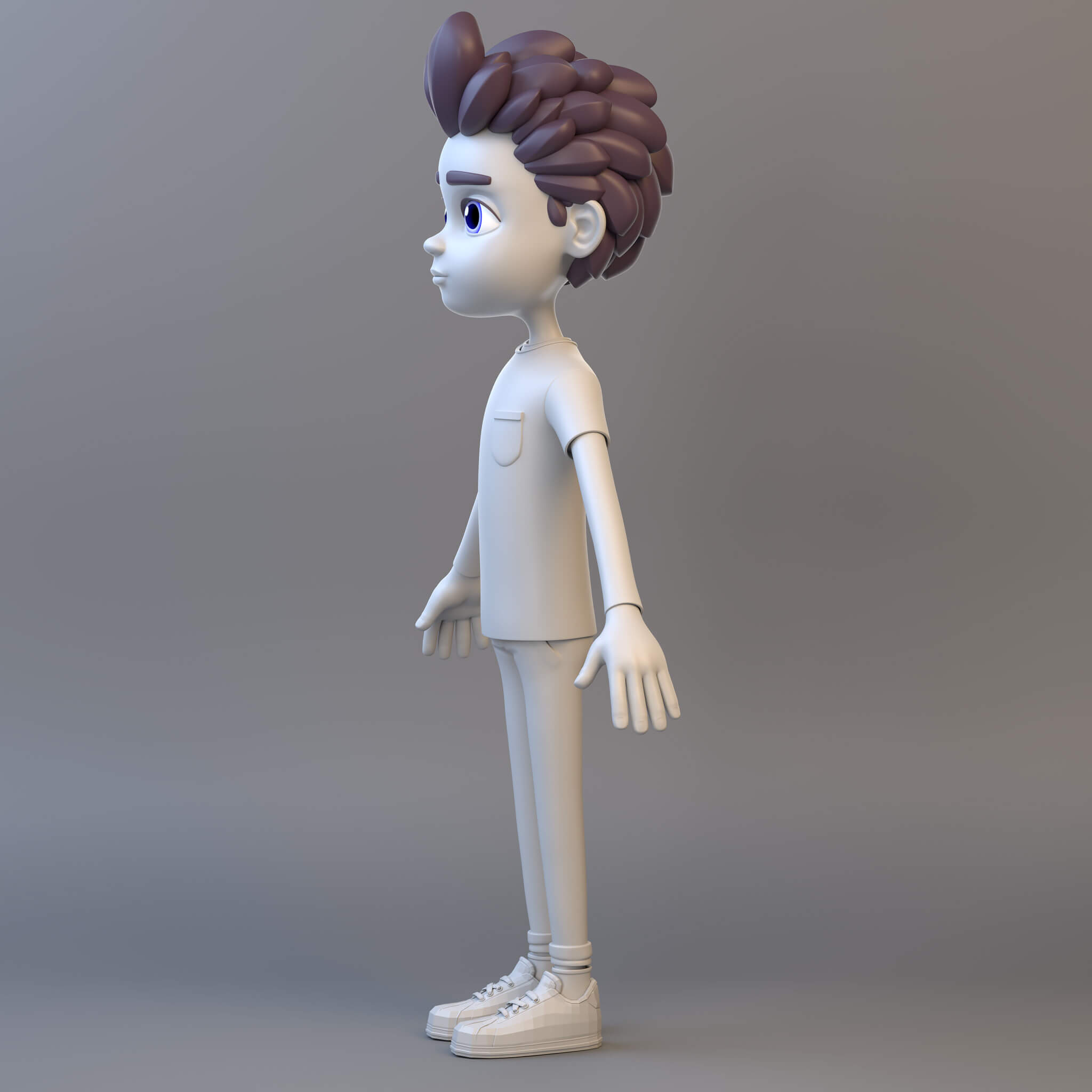 Cartoon Teenage Boy 02 - 3D Model by samsimsom