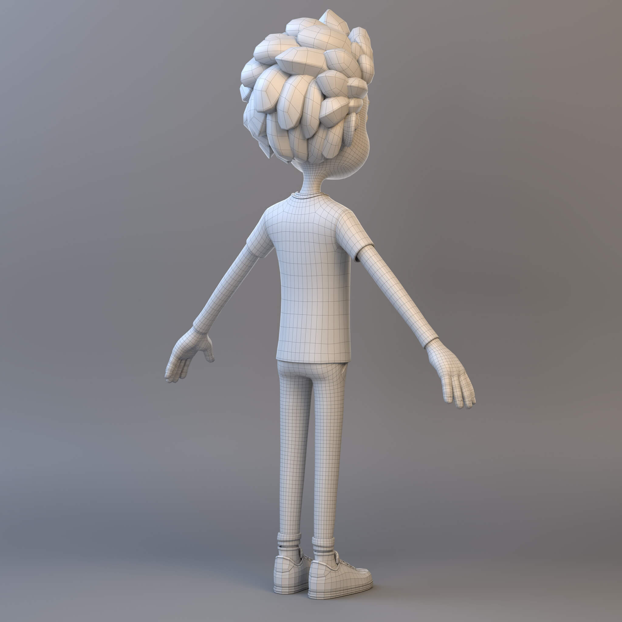 Cartoon Teenage Boy 02 - 3D Model by samsimsom