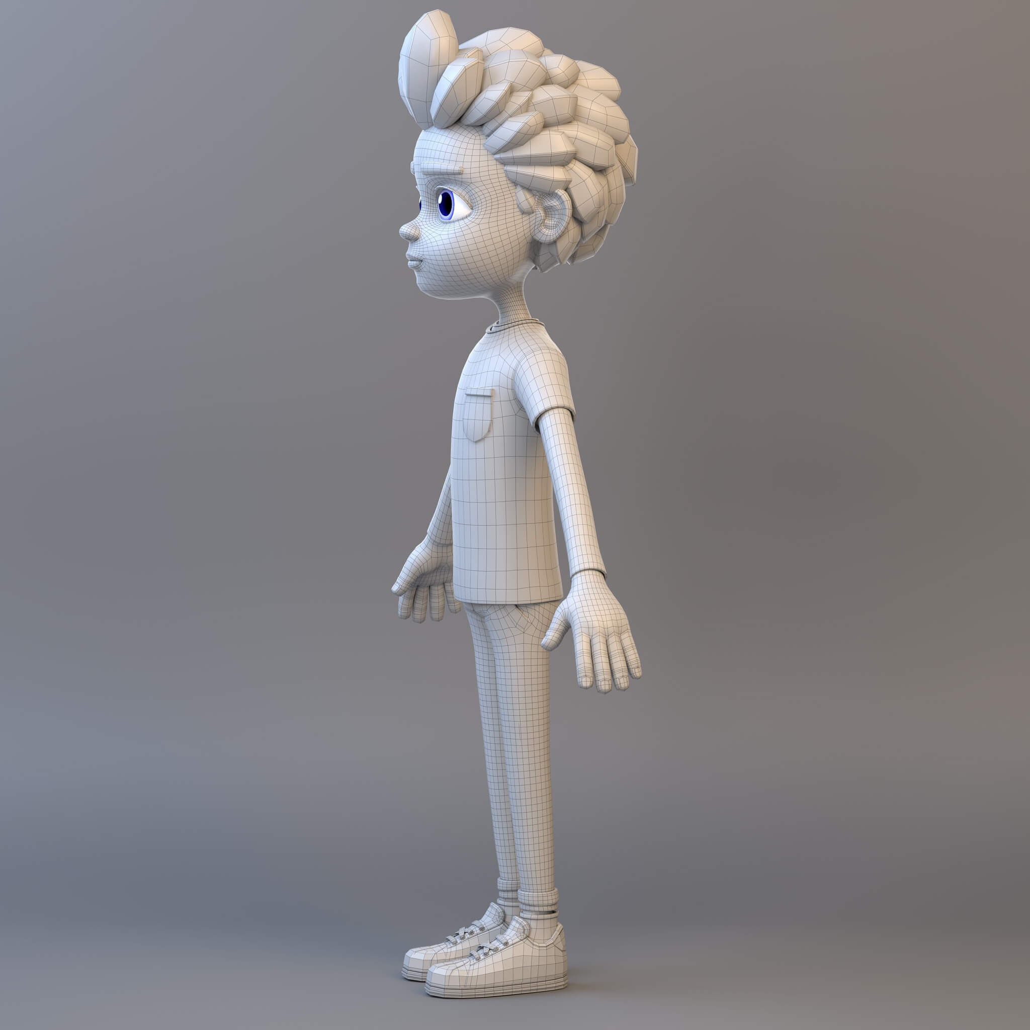 Cartoon Teenage Boy 02 - 3D Model by samsimsom
