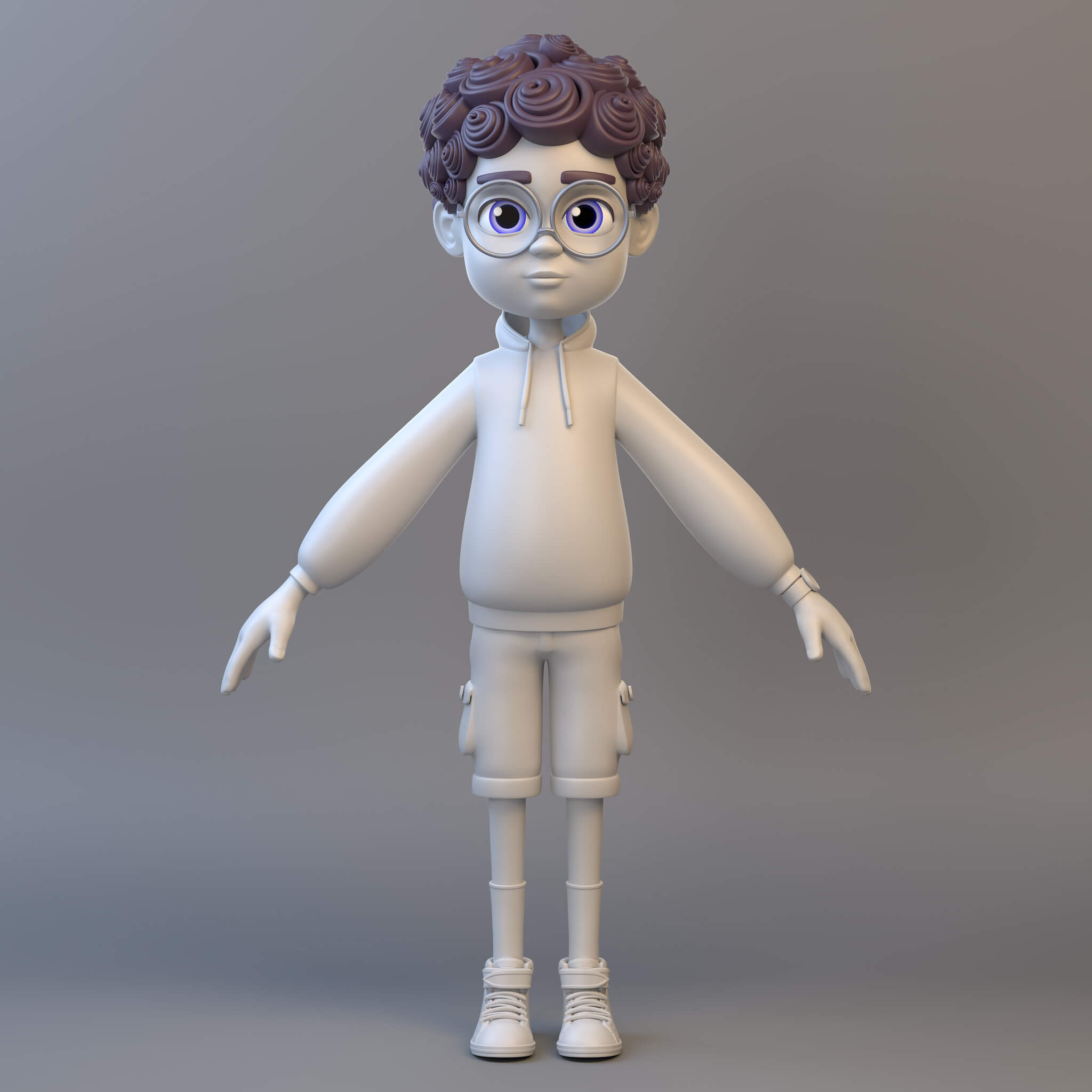 Cartoon Teenage Boy - 3D Model by samsimsom