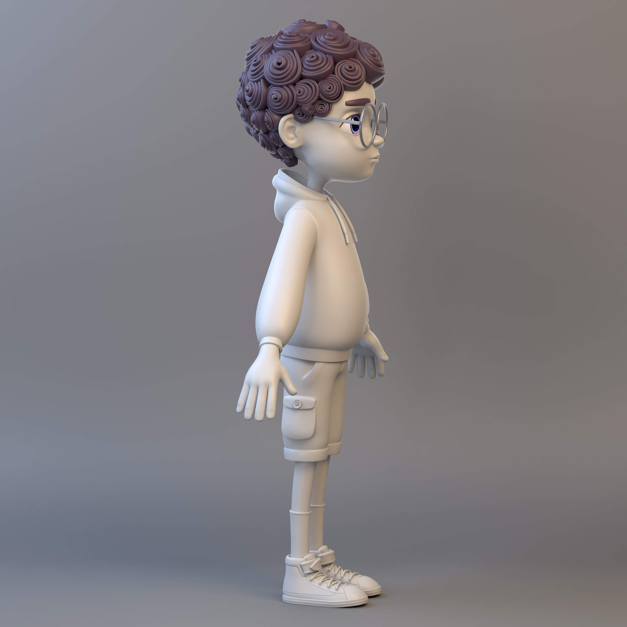 Cartoon Teenage Boy - 3D Model by samsimsom