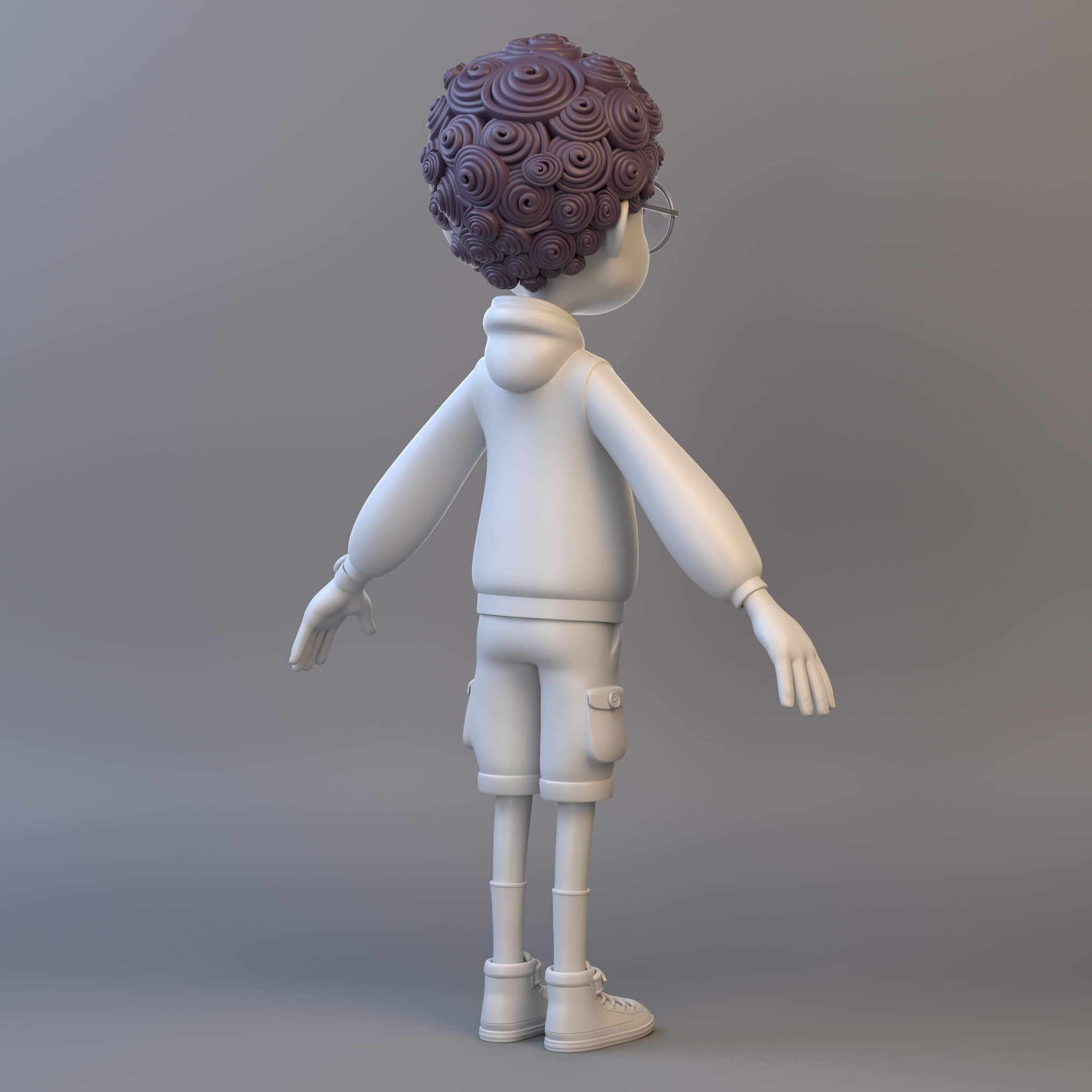Cartoon Teenage Boy - 3D Model by samsimsom