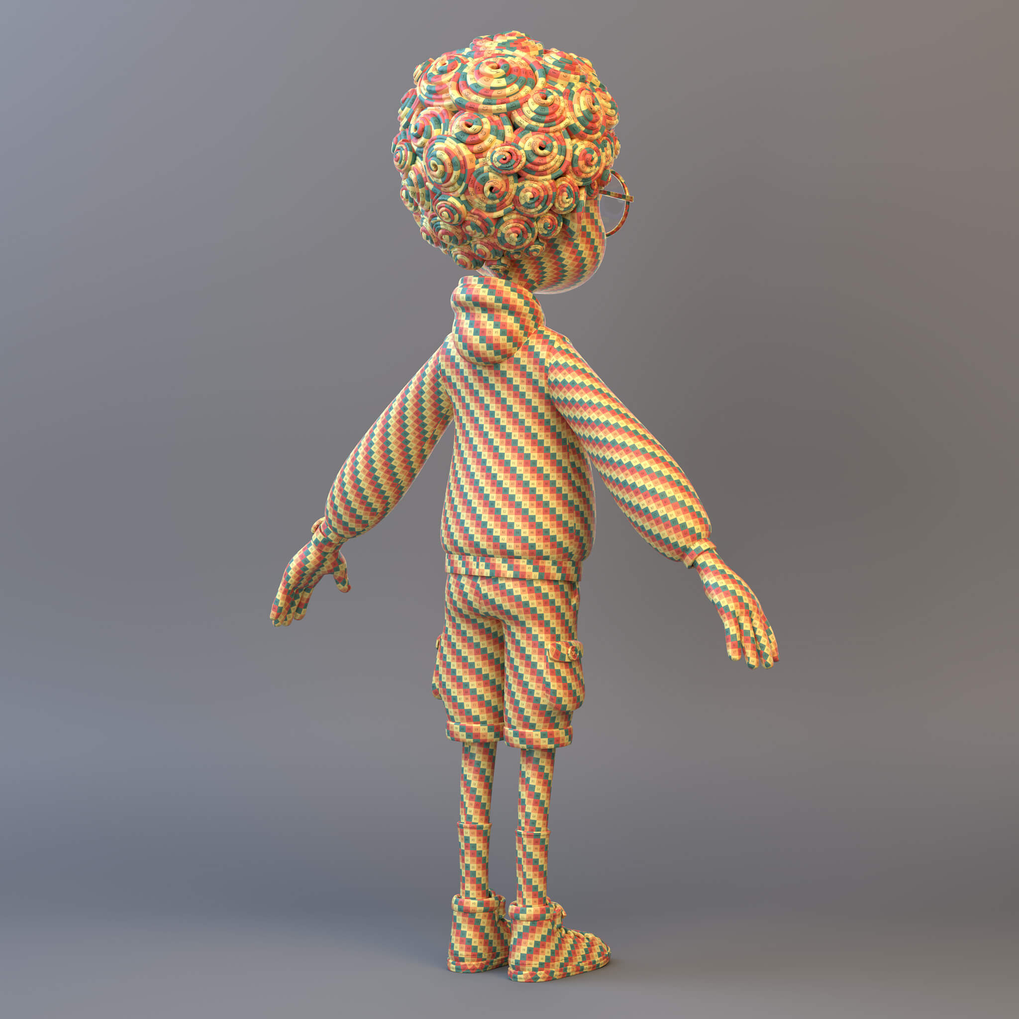 Cartoon Teenage Boy - 3D Model by samsimsom