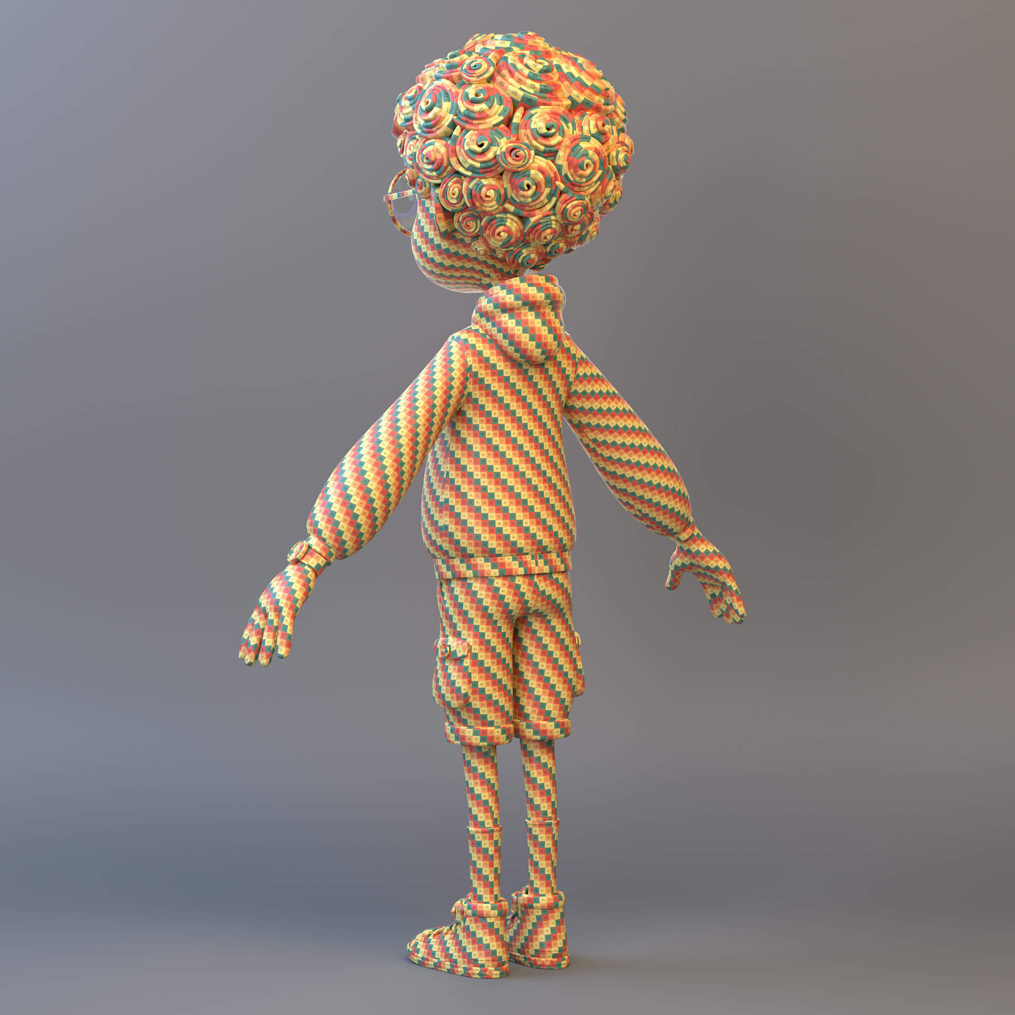 Cartoon Teenage Boy - 3D Model by samsimsom