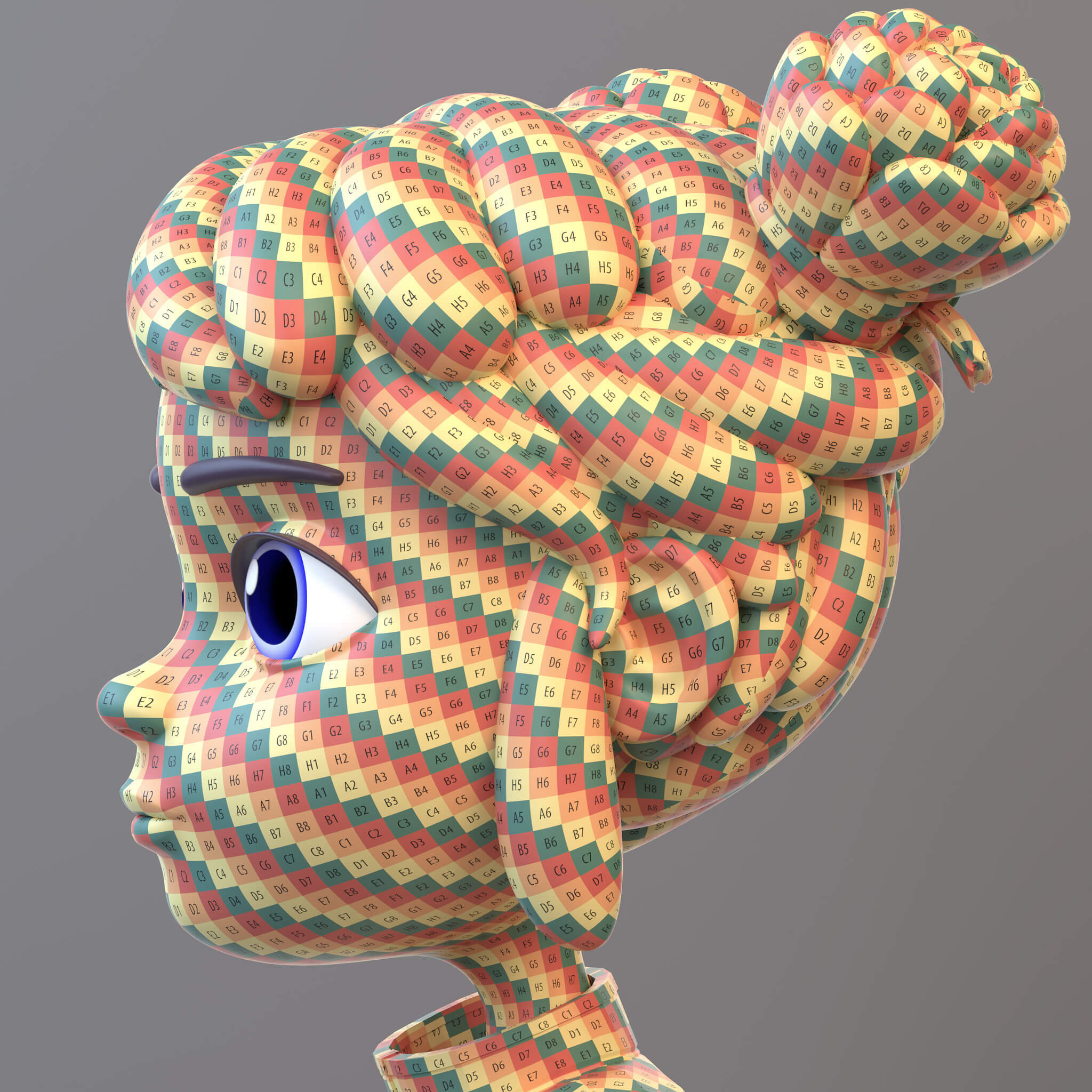 Cartoon Teenage Girl - 3D Model by samsimsom