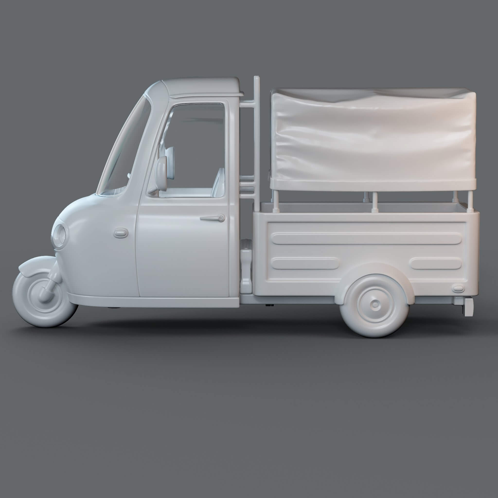 Cartoon Three Wheeler - 3D Model by samsimsom