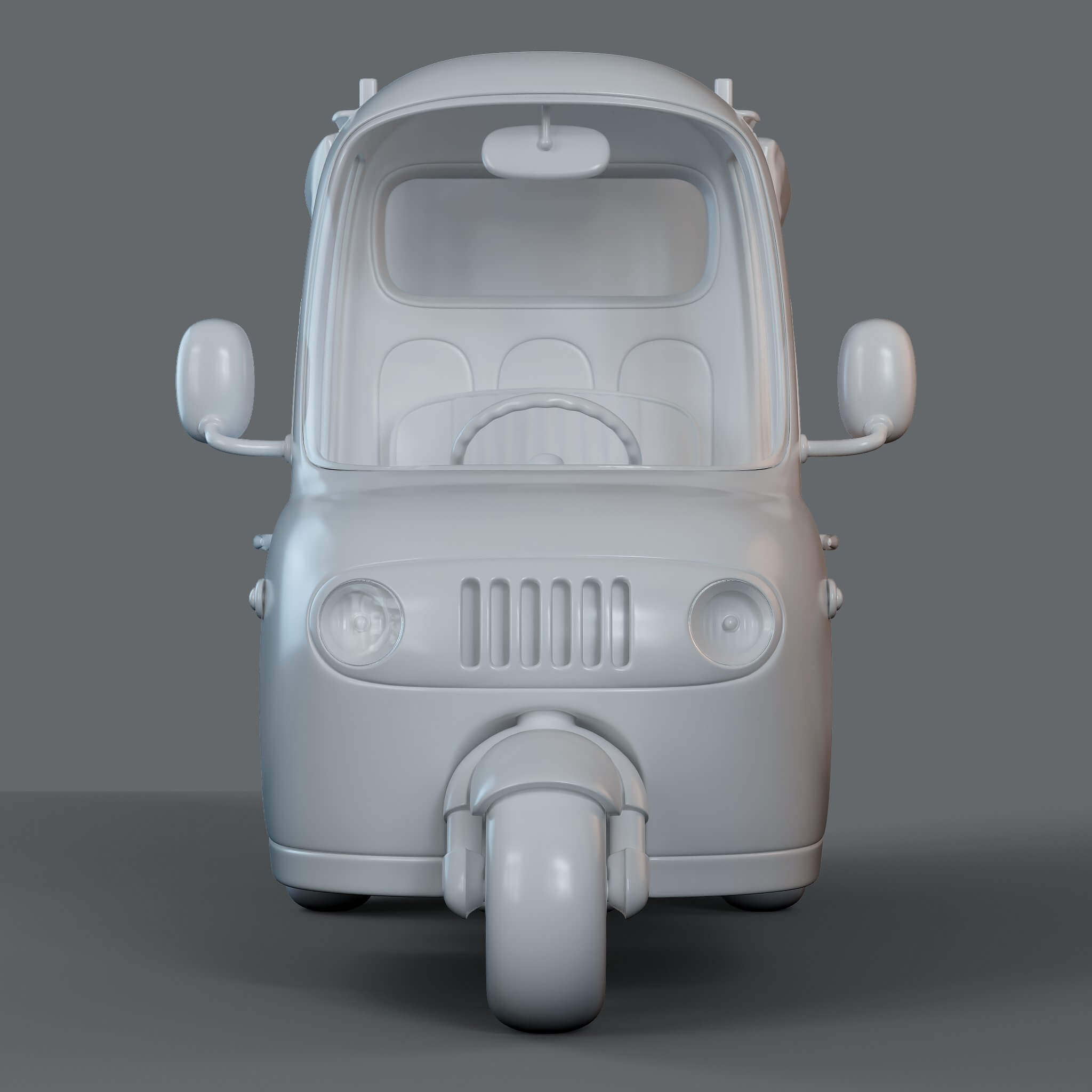 Cartoon Three Wheeler - 3D Model by samsimsom