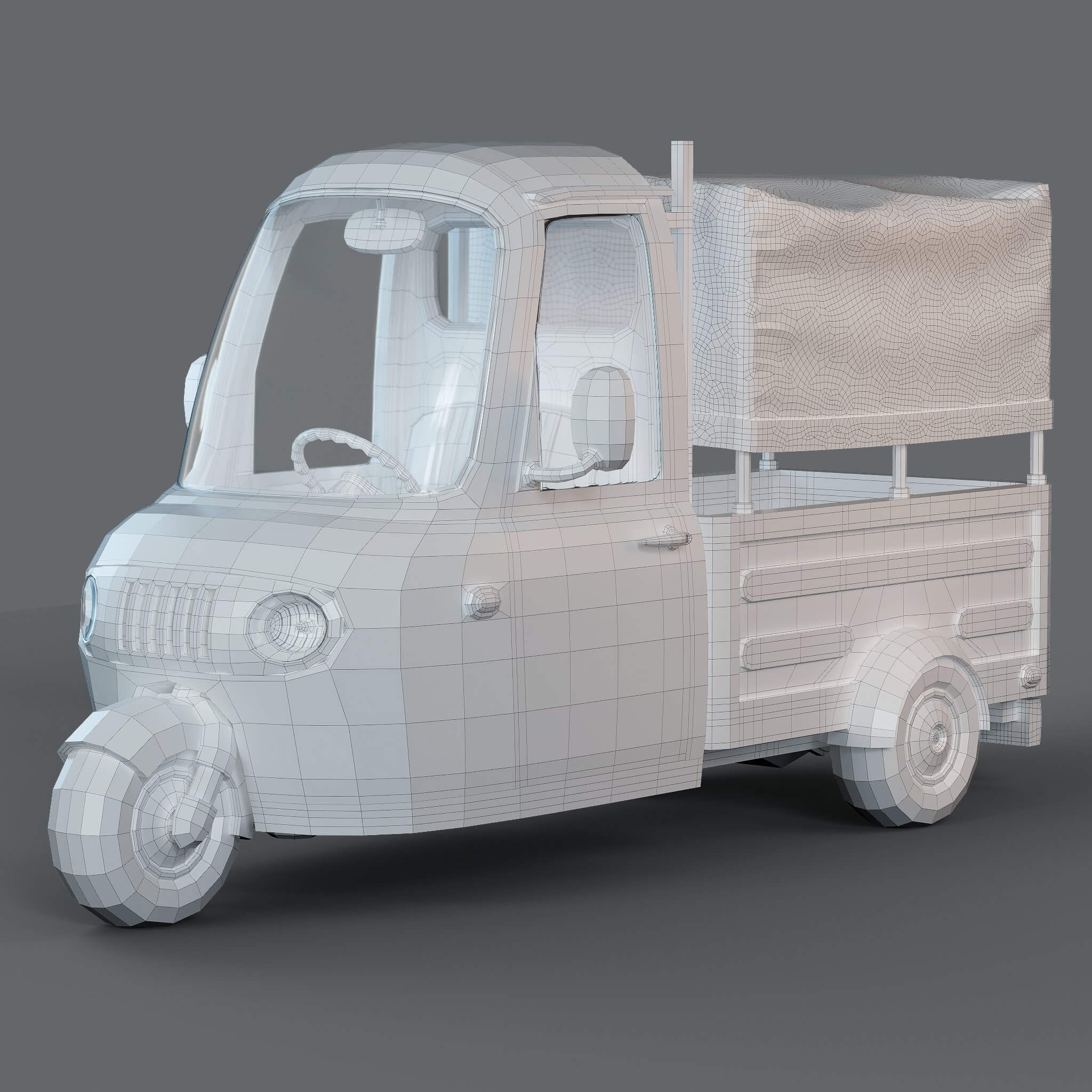 Cartoon Three Wheeler - 3D Model by samsimsom