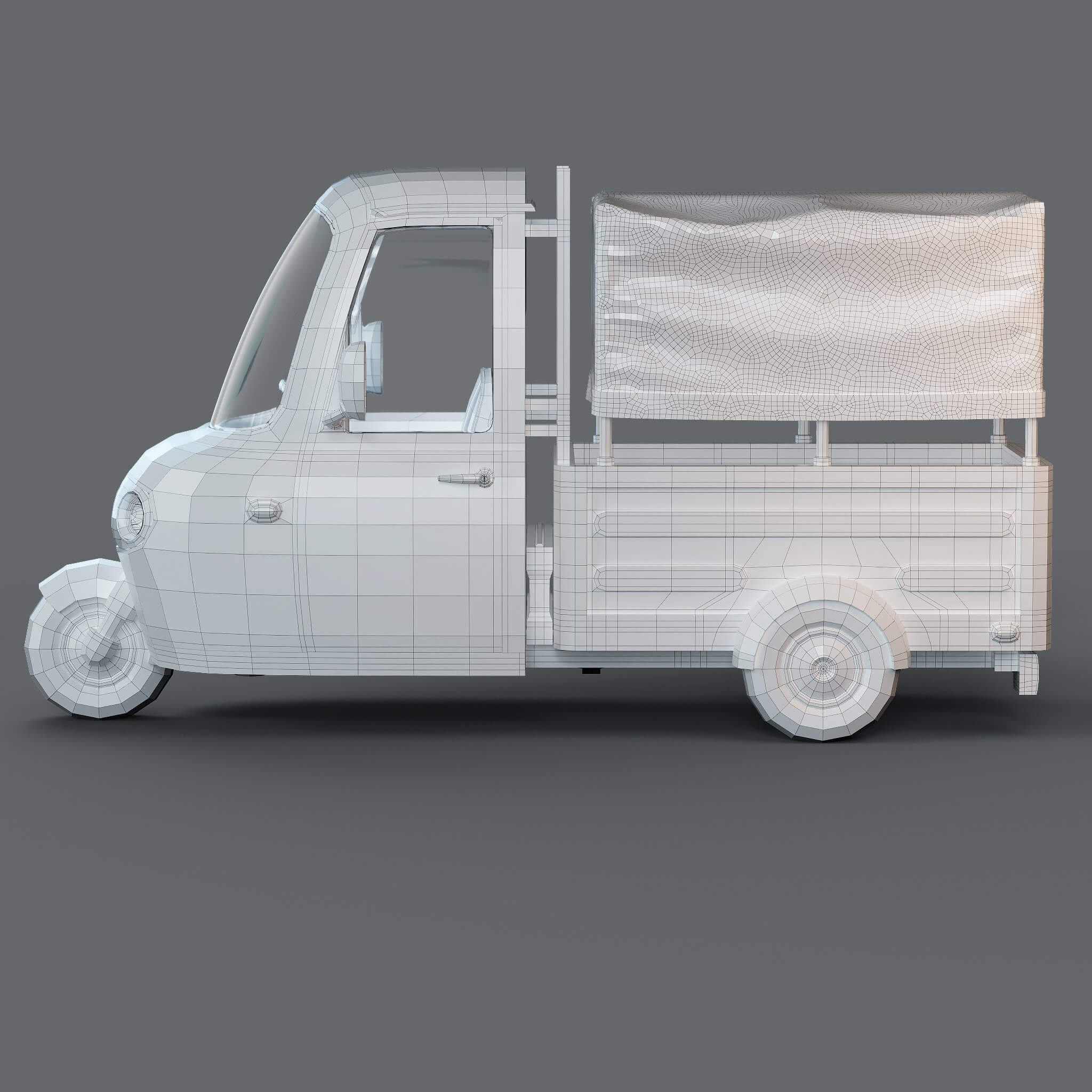 Cartoon Three Wheeler - 3D Model by samsimsom