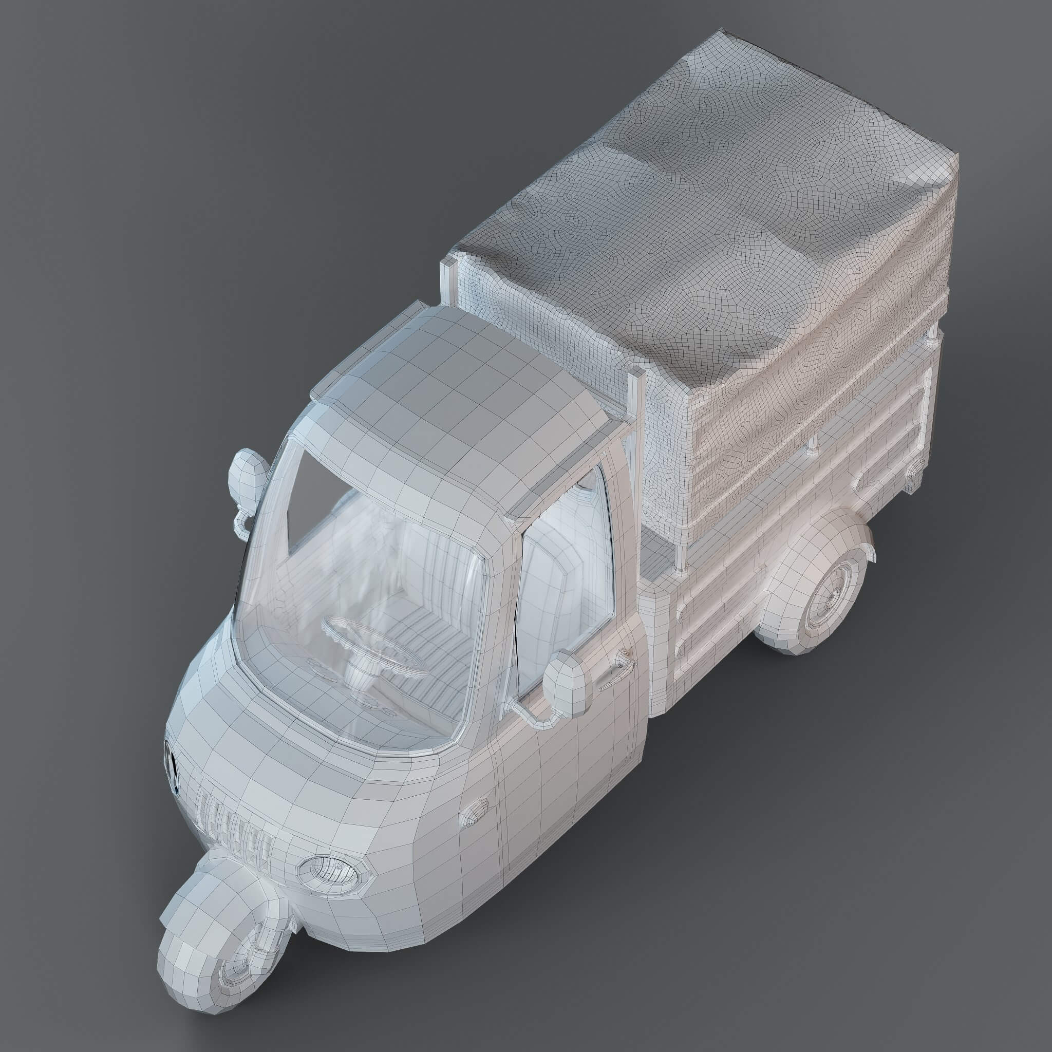 Cartoon Three Wheeler - 3D Model by samsimsom