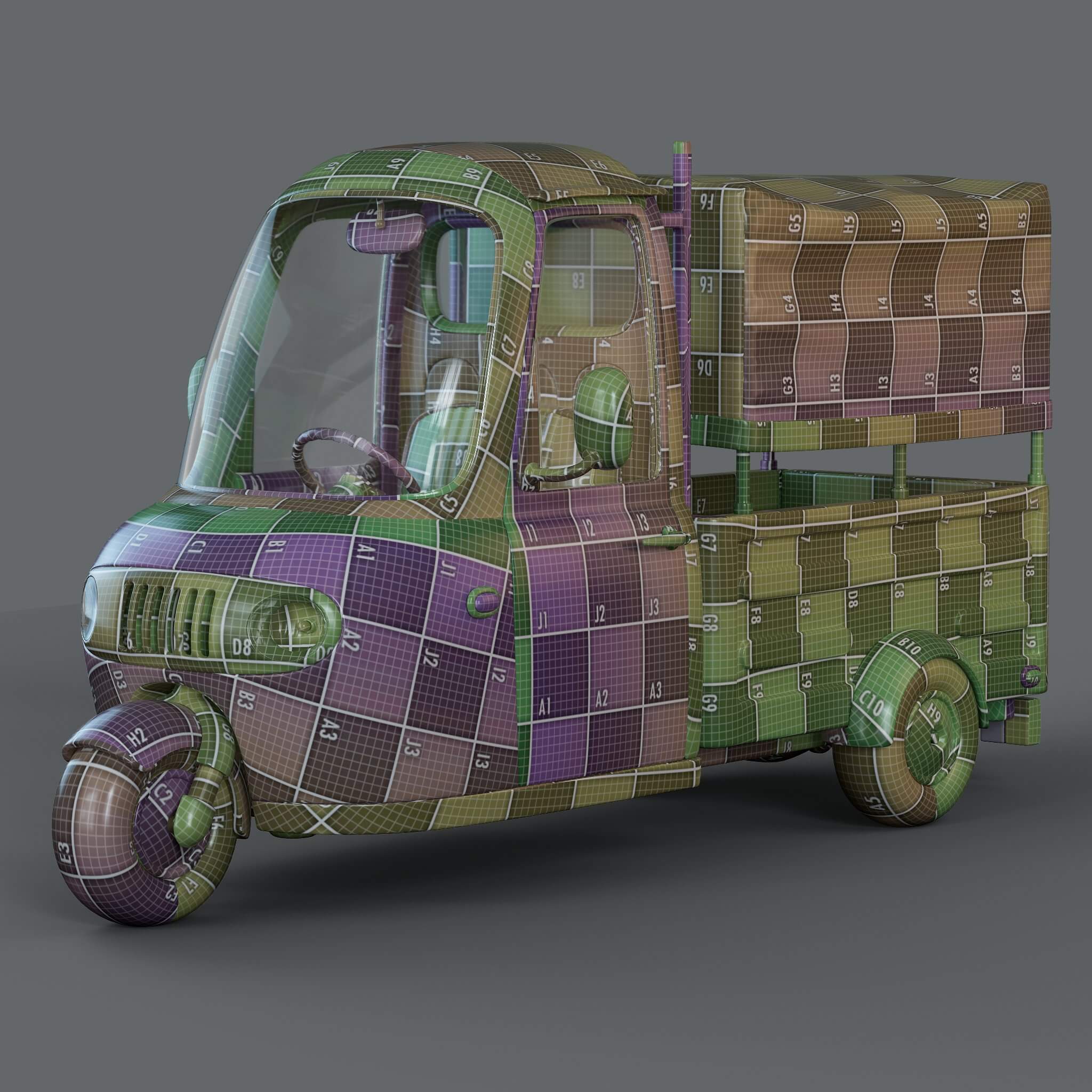 Cartoon Three Wheeler - 3D Model by samsimsom