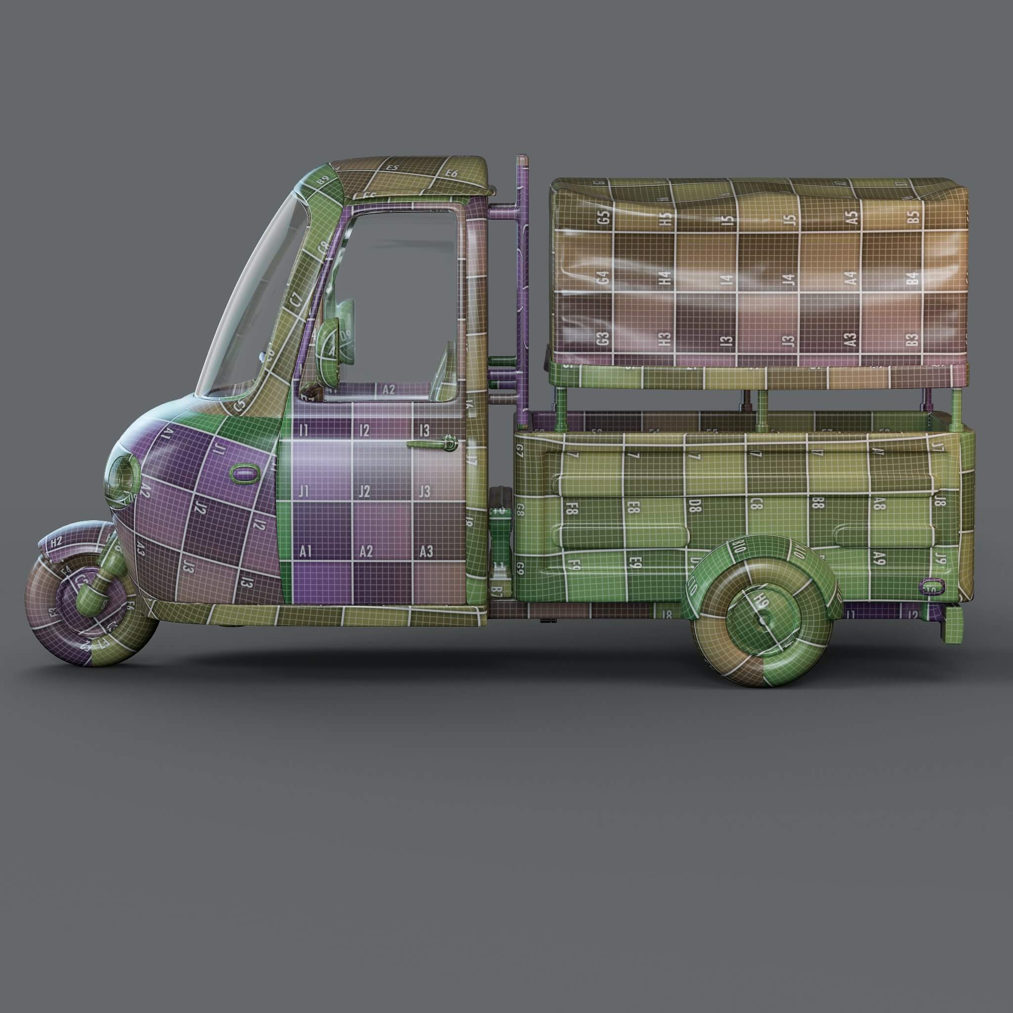 Cartoon Three Wheeler - 3D Model by samsimsom