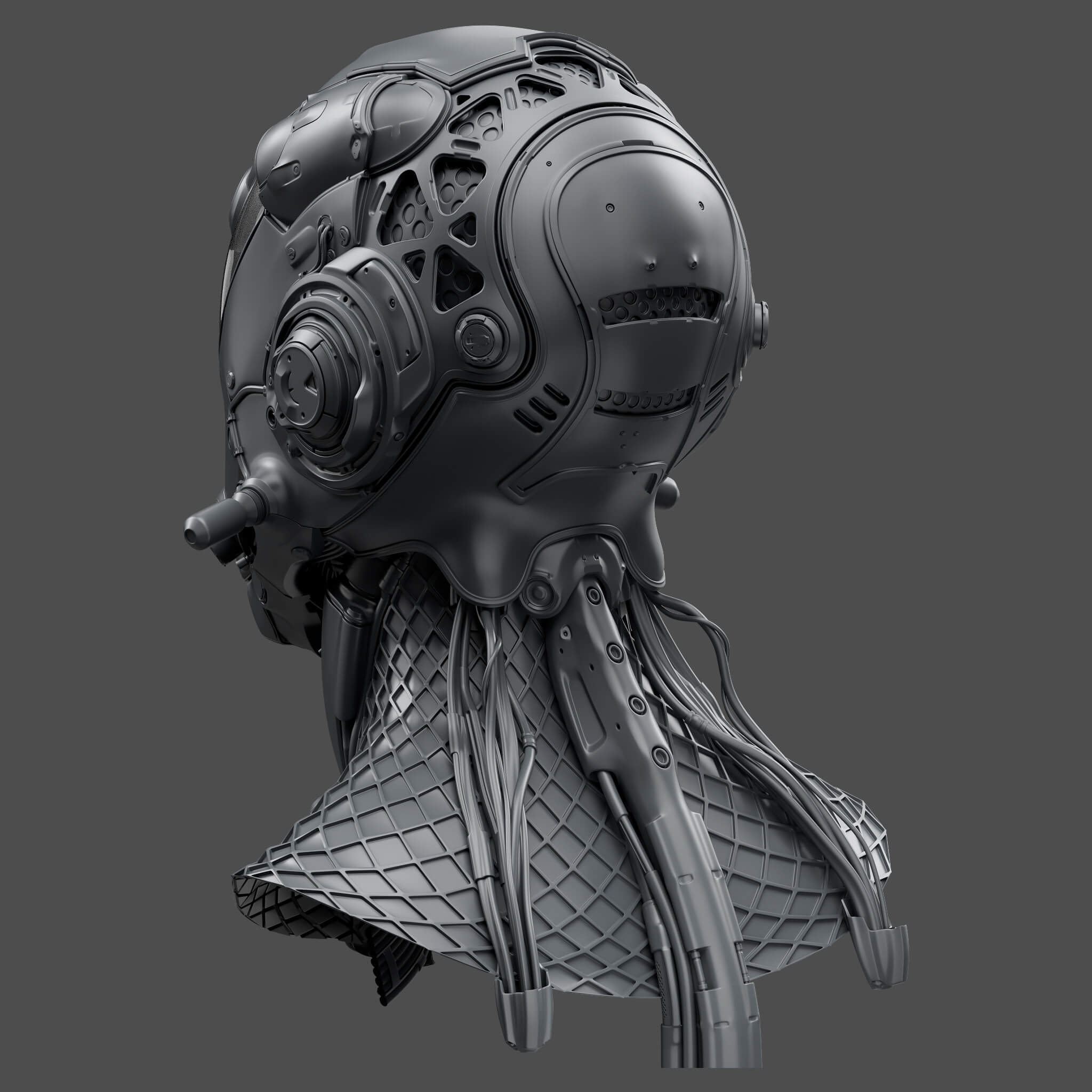 Cyberpunk Helmet - 3D Model by samsimsom