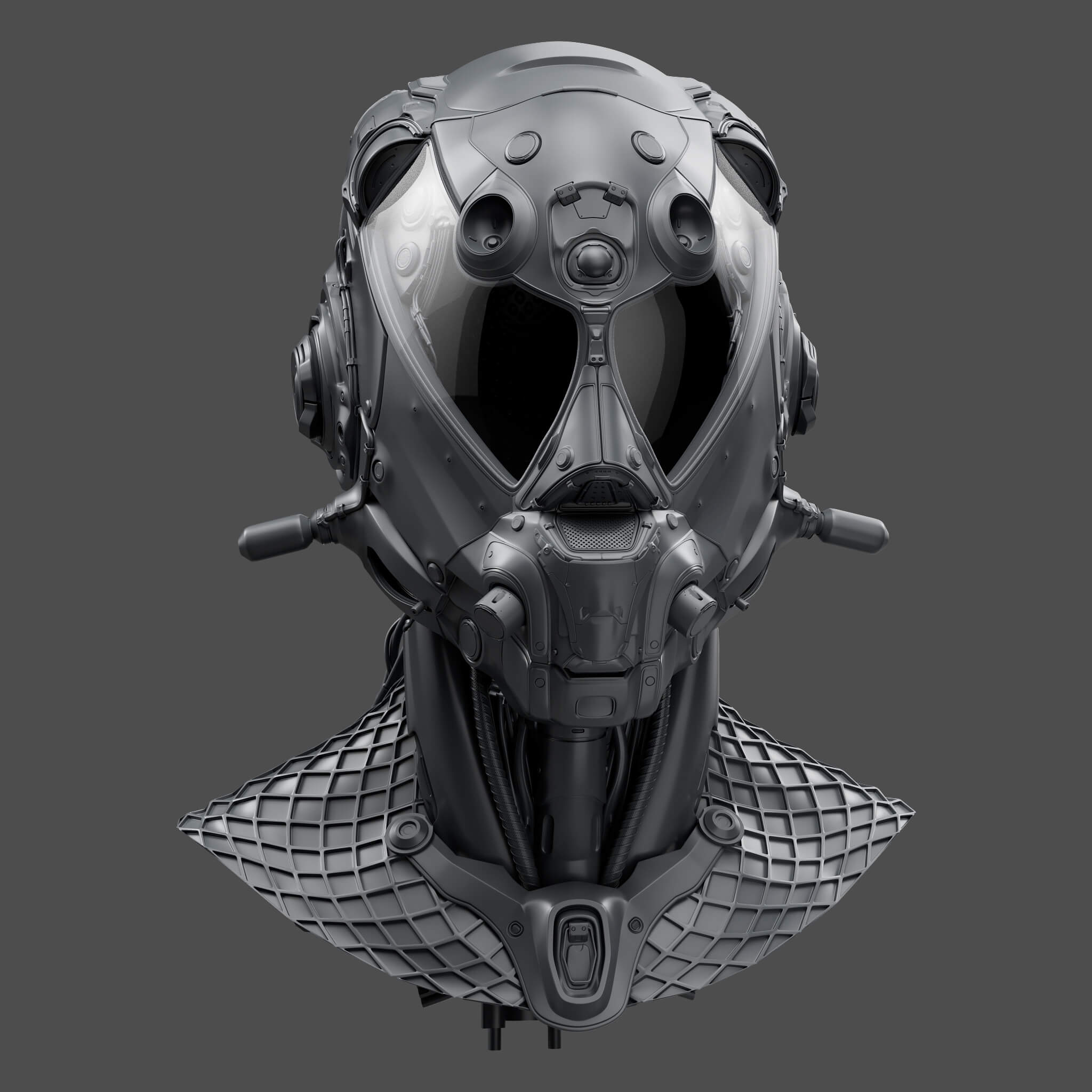 Cyberpunk Helmet - 3D Model by samsimsom