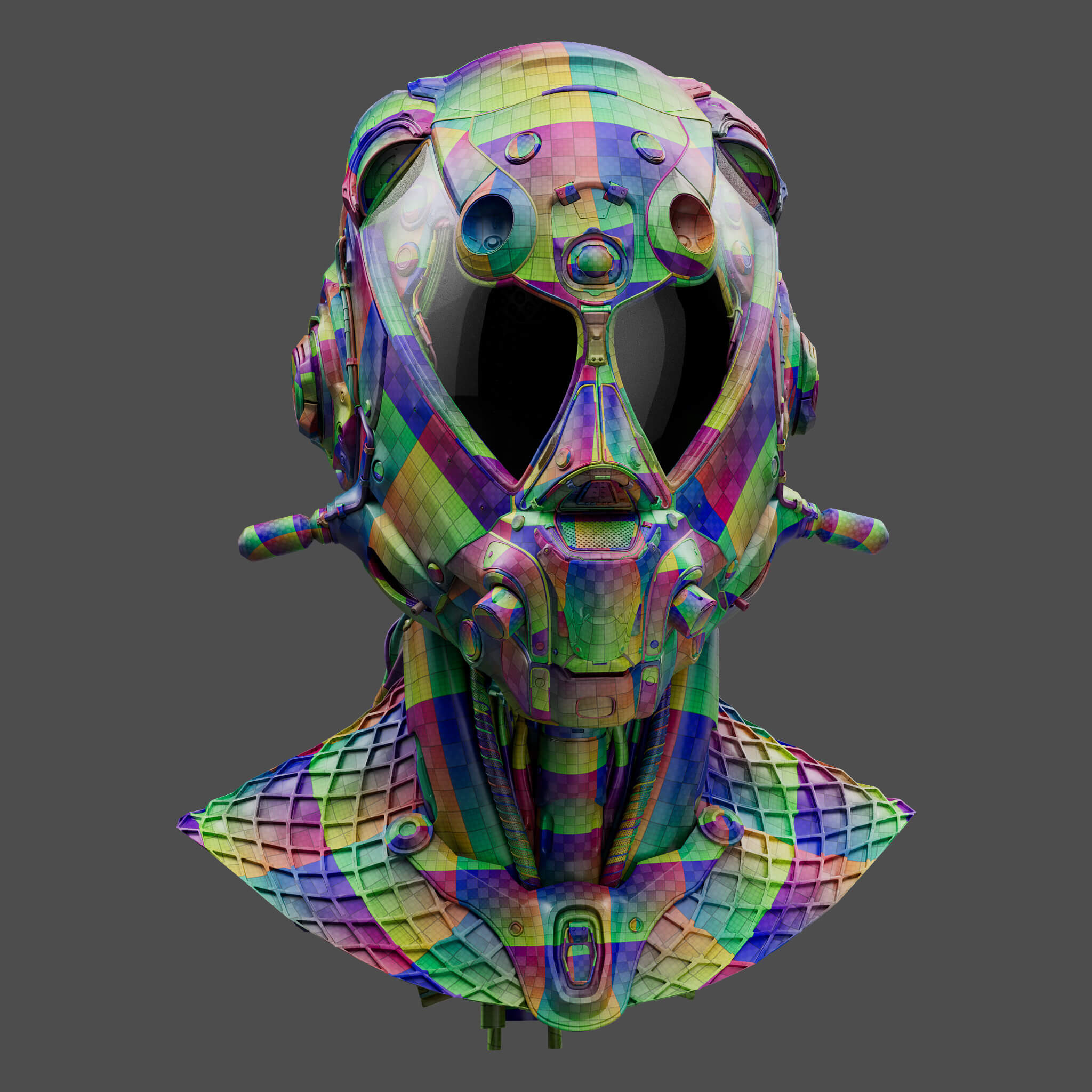 Cyberpunk Helmet - 3D Model by samsimsom