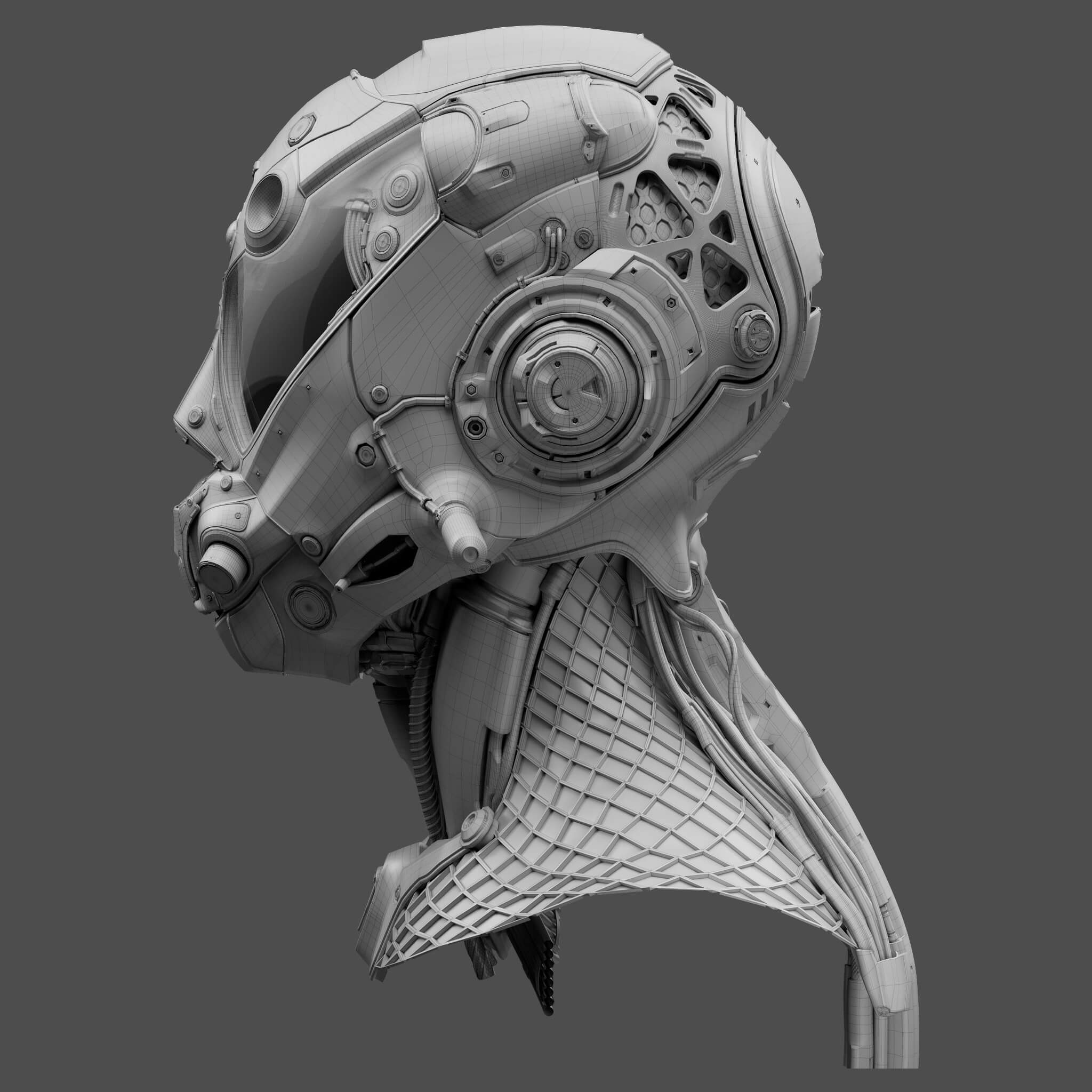 Cyberpunk Helmet - 3D Model by samsimsom