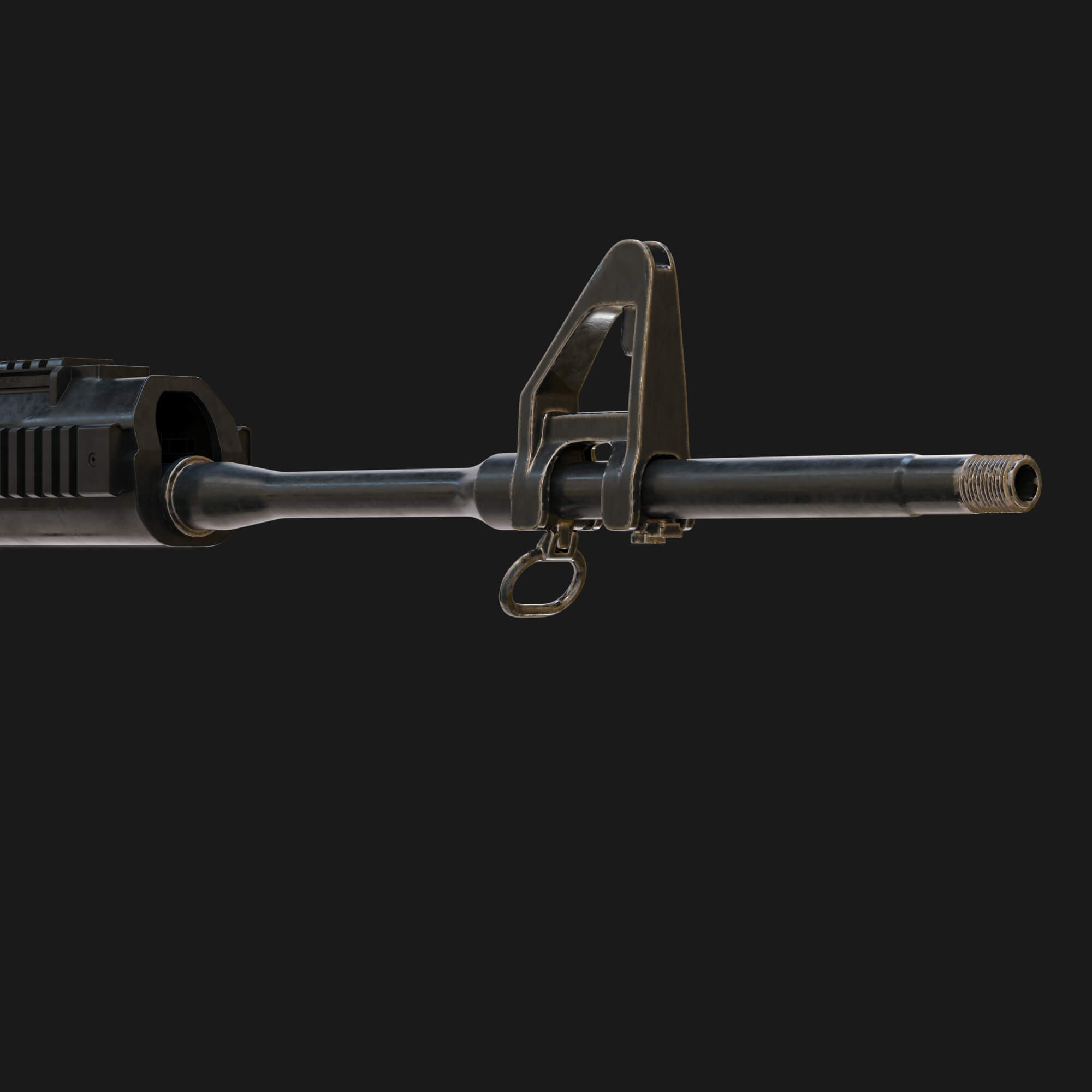 Realistic Machine Gun M16 - 3D Model by samsimsom