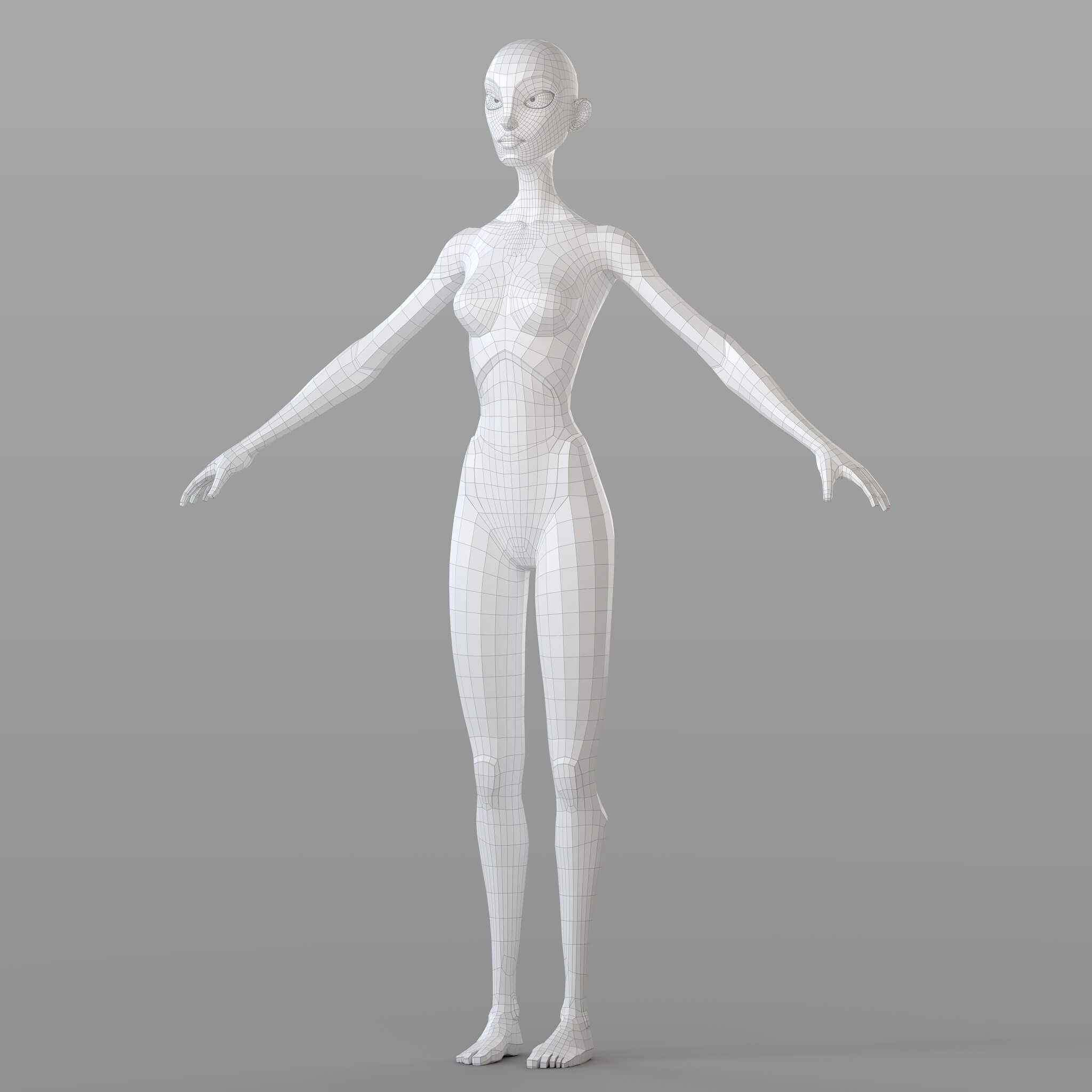 Stylised Female Base - 3D Model by samsimsom