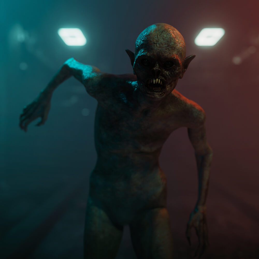 Dark Corridor 3D Render, Digital Art by Samuel Vicente