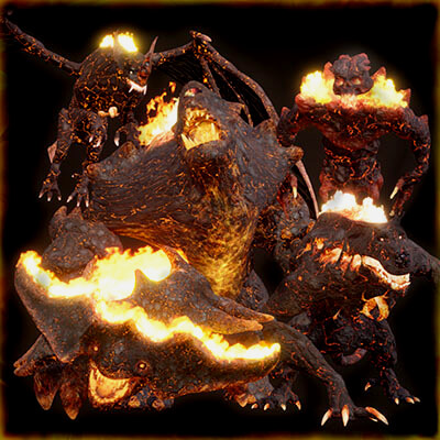 Hell Demonic Creatures by SAN 3D Art
