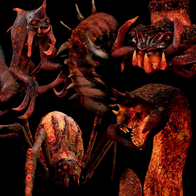 Hell Demonic Monsters by SAN 3D Art