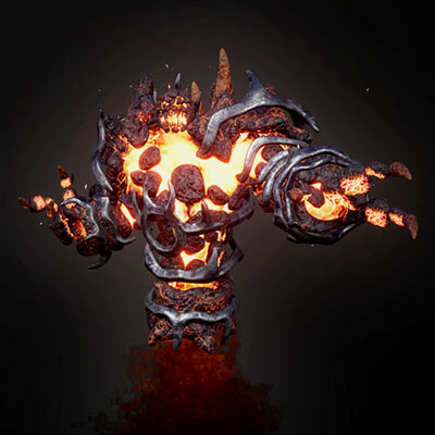 Hell Golem Warrior - 3D Model by SAN 3D Art