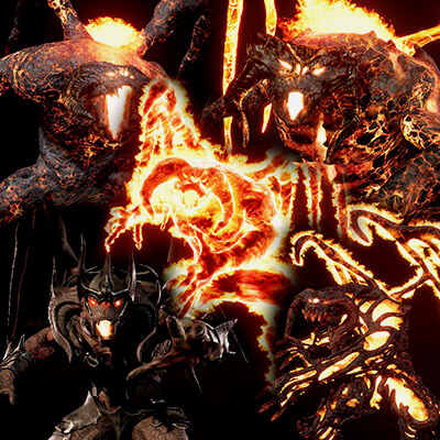 Pack of Hell Demons by SAN 3D Art