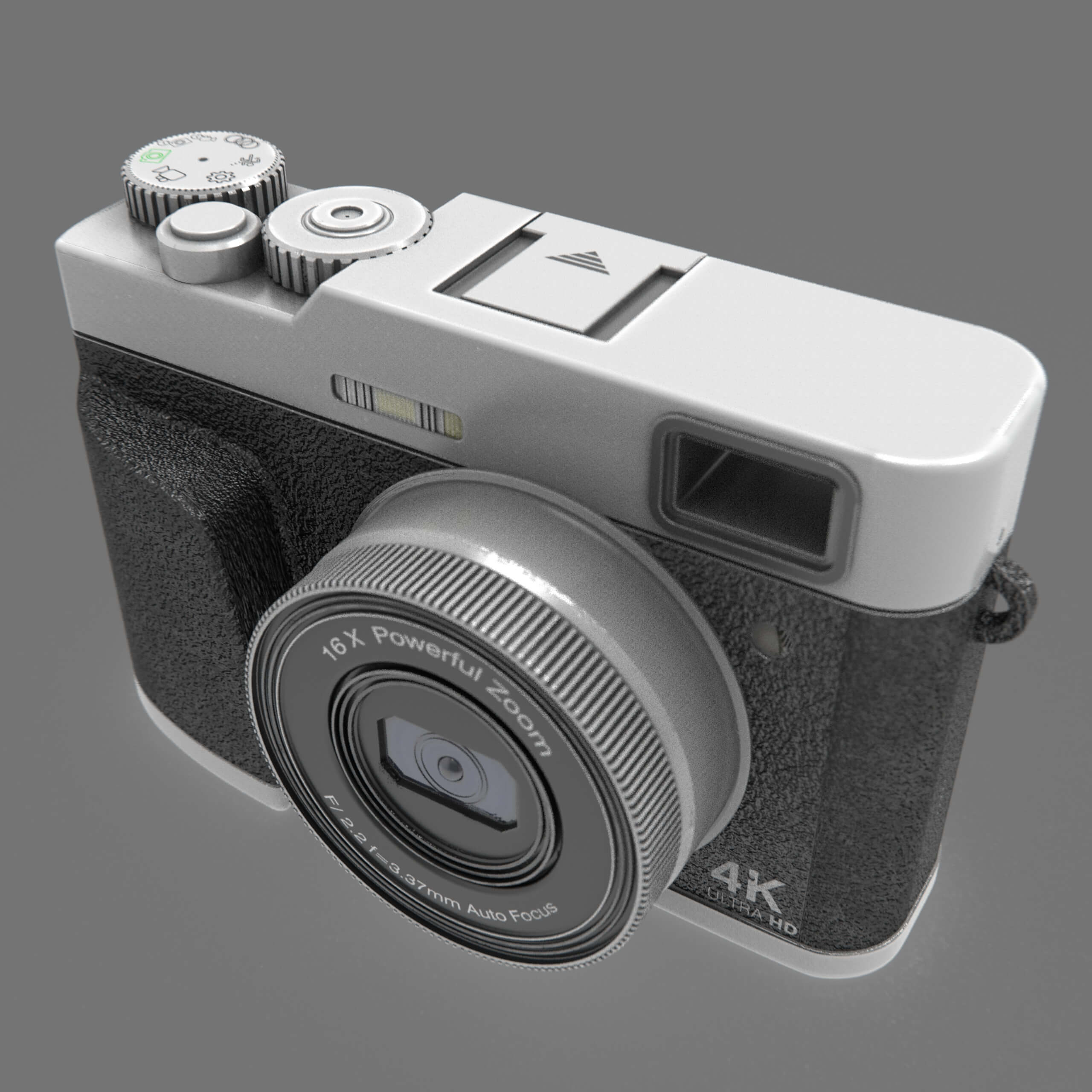 4K Ultra HD Compact Camera With Powerful Zoom - 3D Model by sanchiesp