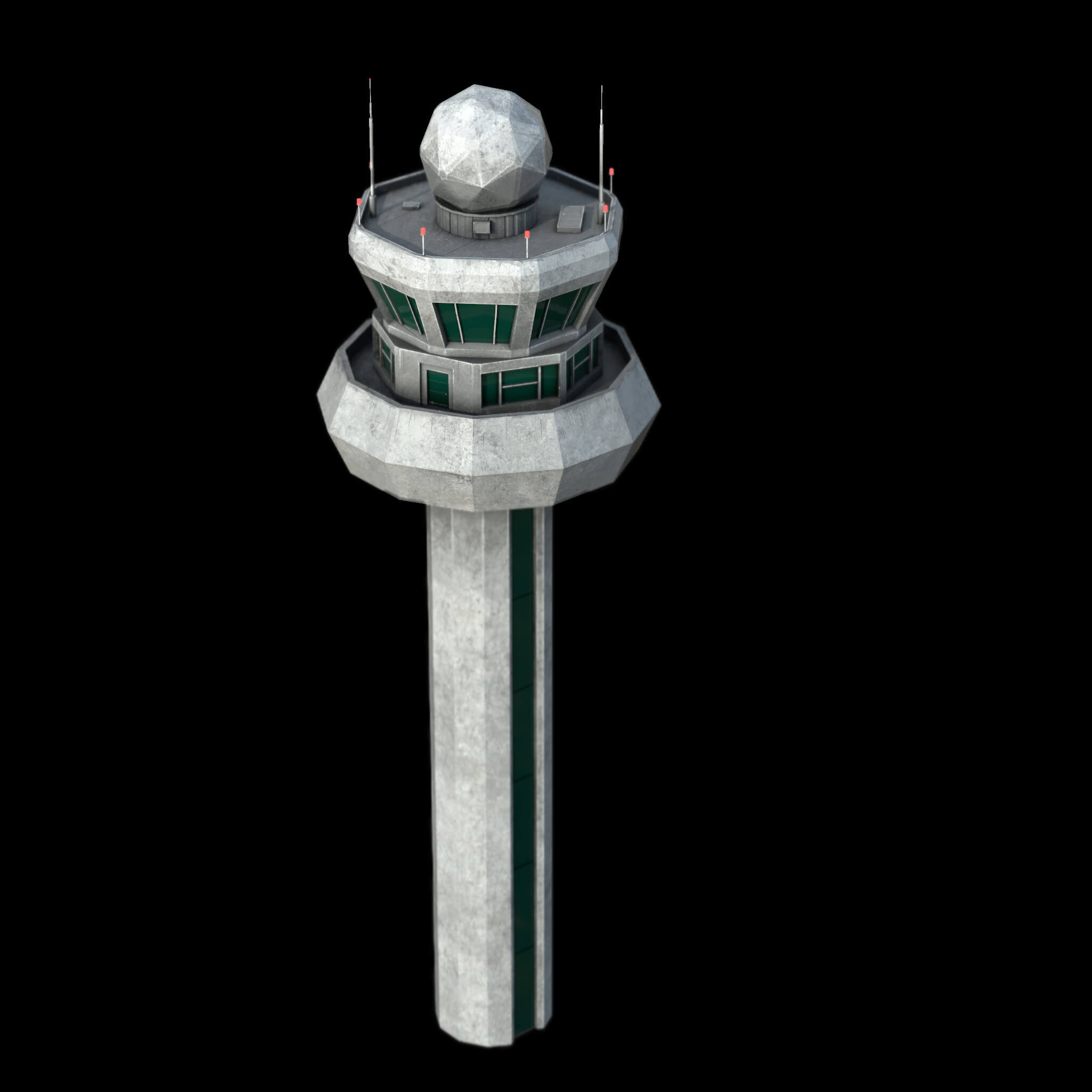 Airport Tower - 3D Model by sanchiesp