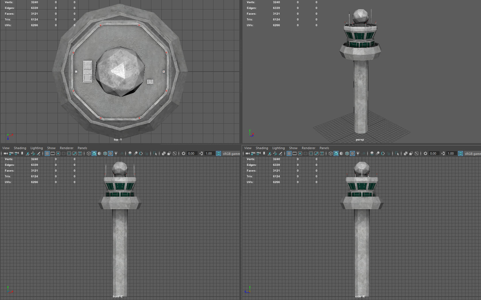 Airport Tower - 3D Model by sanchiesp