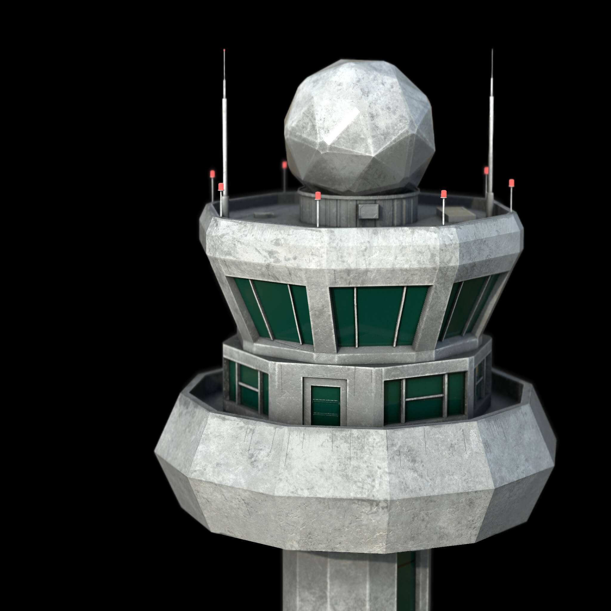 Airport Tower - 3D Model by sanchiesp