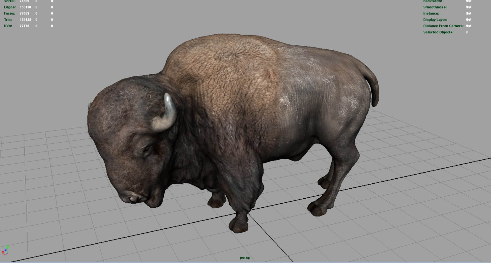 American Bison - 3D Model by sanchiesp