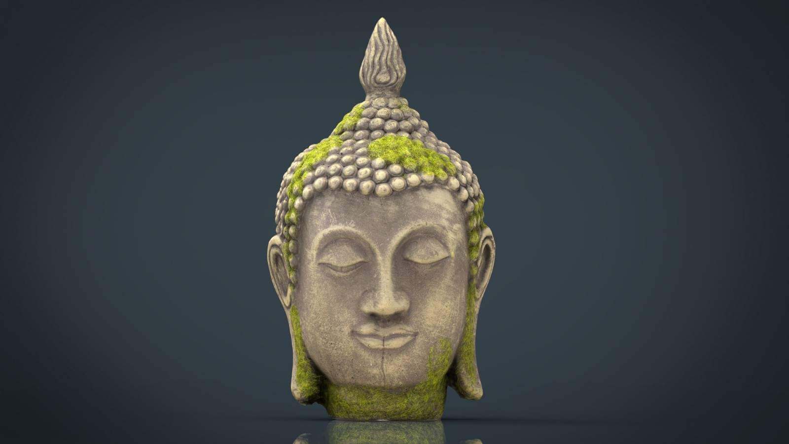 Ancient Buddha Head - 3D Model by sanchiesp